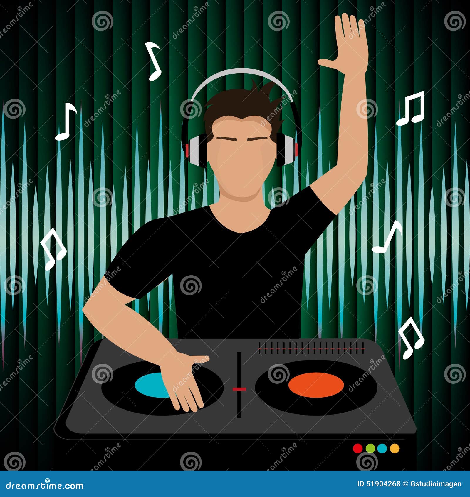 DJ design. stock illustration. Illustration of nightlife - 51904268