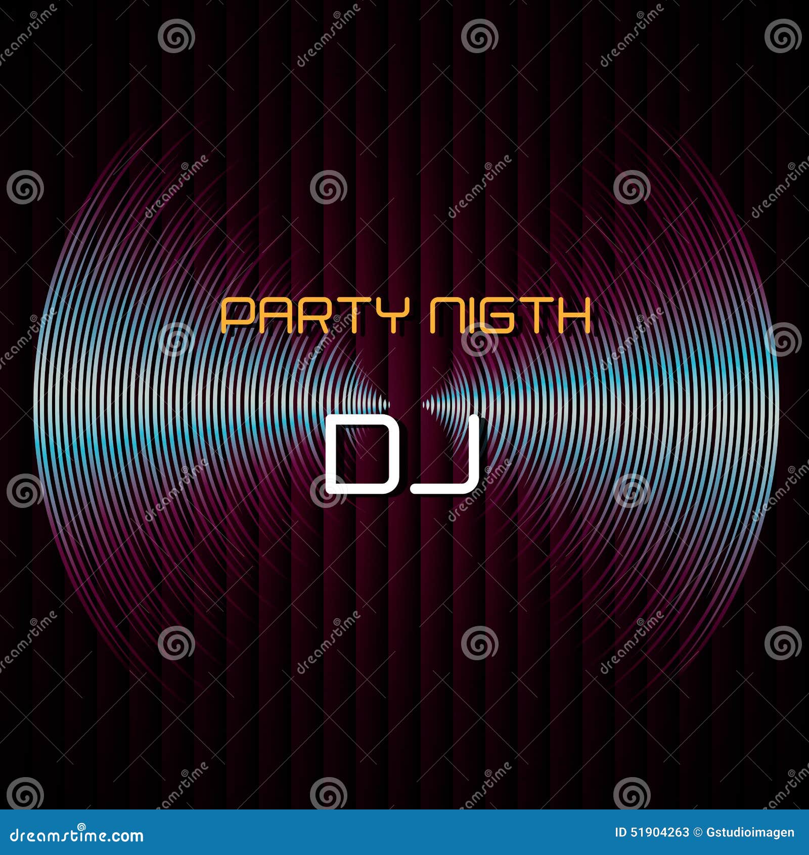 DJ design. stock vector. Illustration of disco, musical - 51904263
