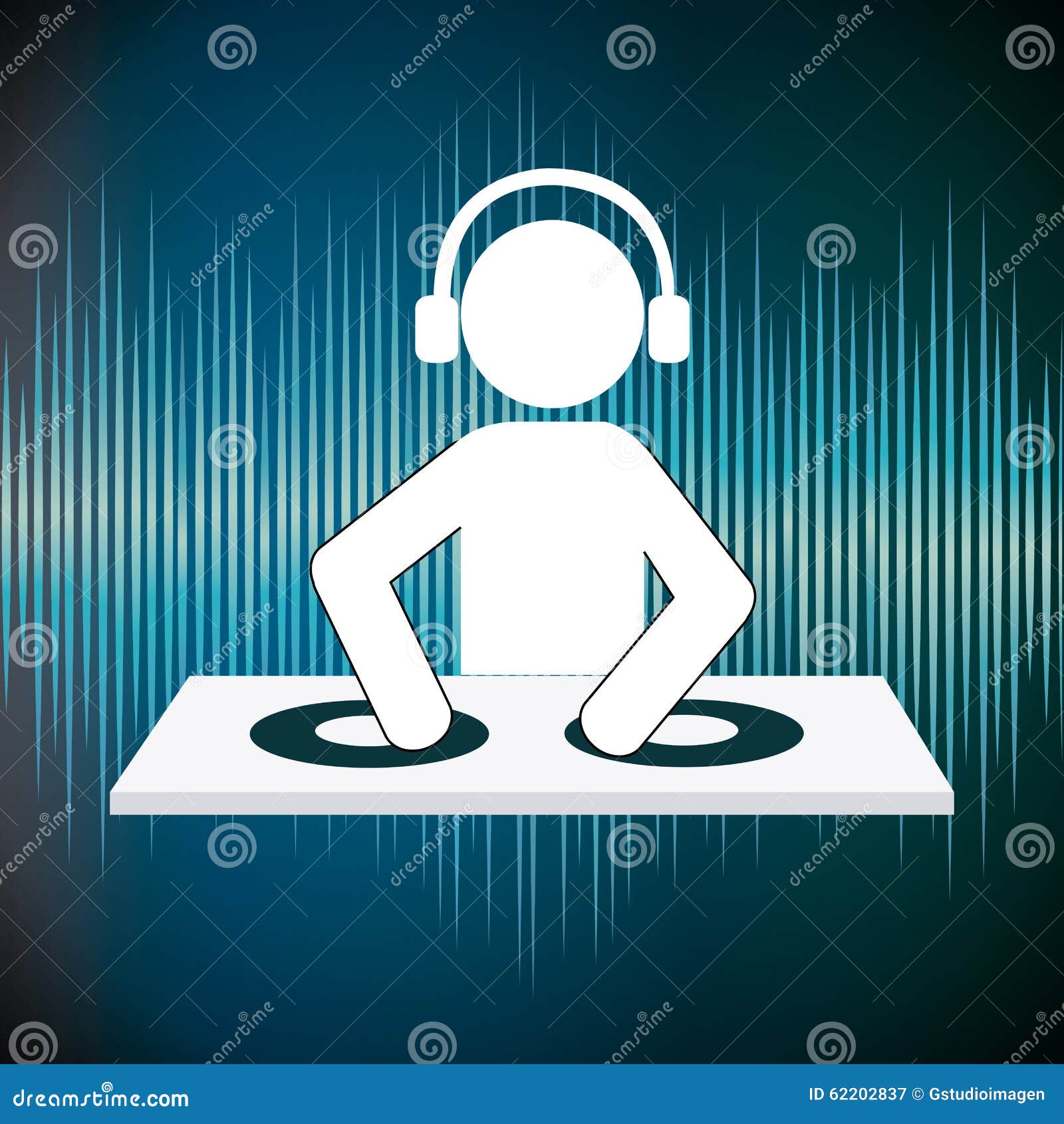 DJ design. stock illustration. Illustration of graphic - 62202837