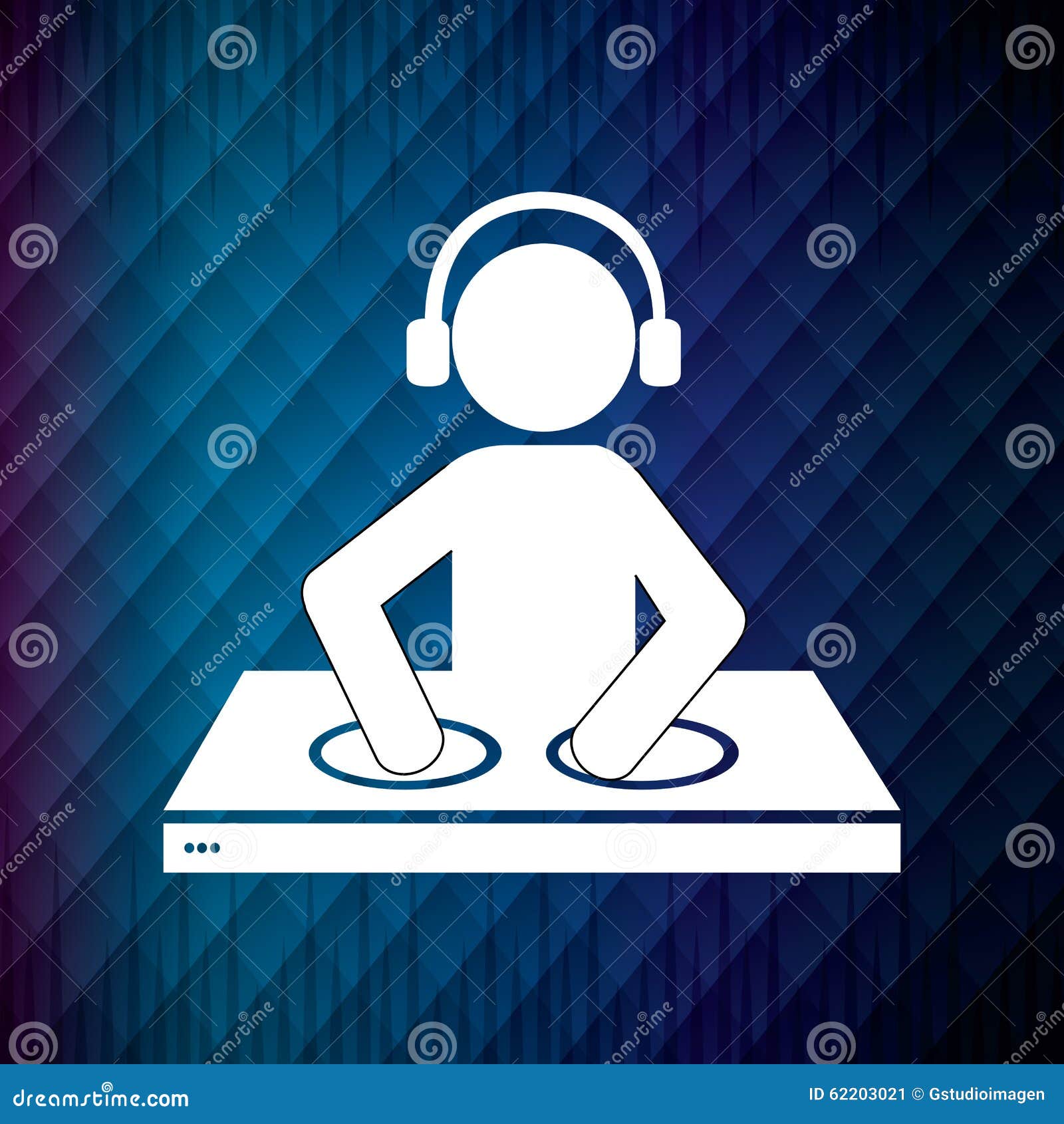 DJ design. stock illustration. Illustration of record - 62203021