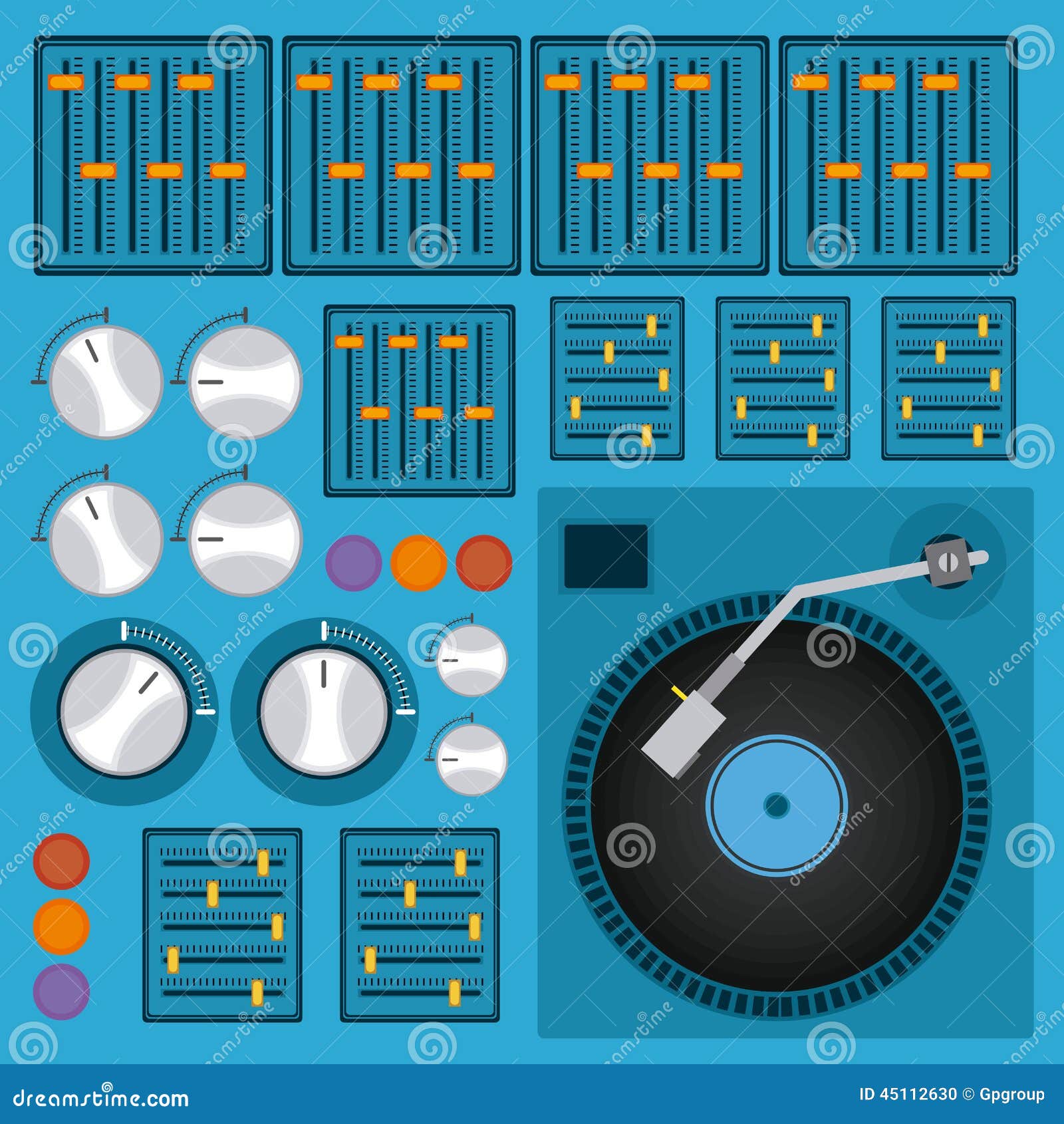 DJ design stock vector. Illustration of club, house, vinyl - 45112630