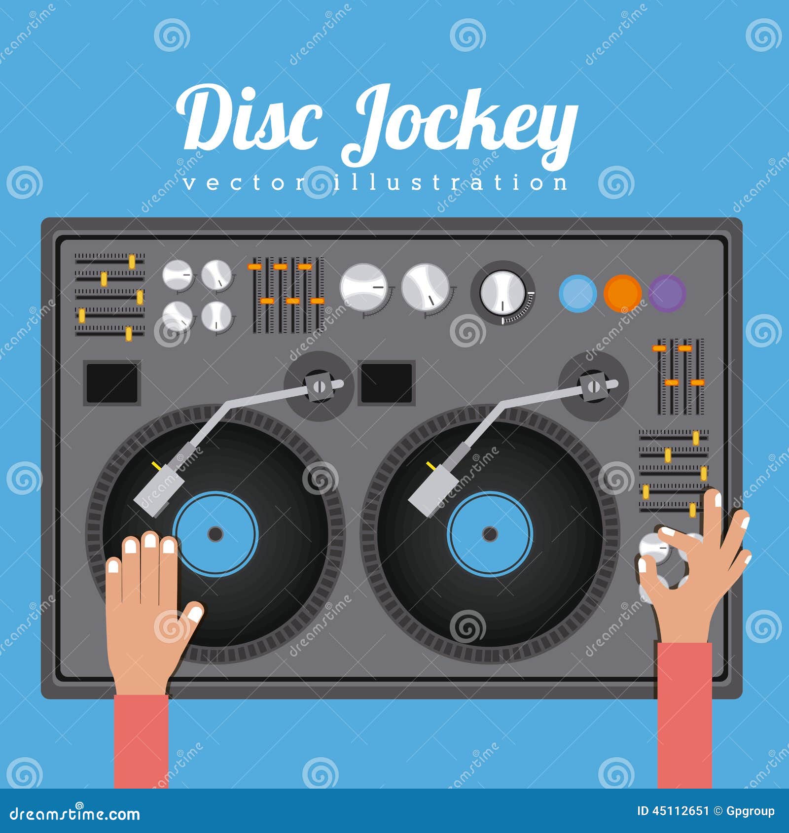 DJ design stock vector. Illustration of vector, disc - 45112651