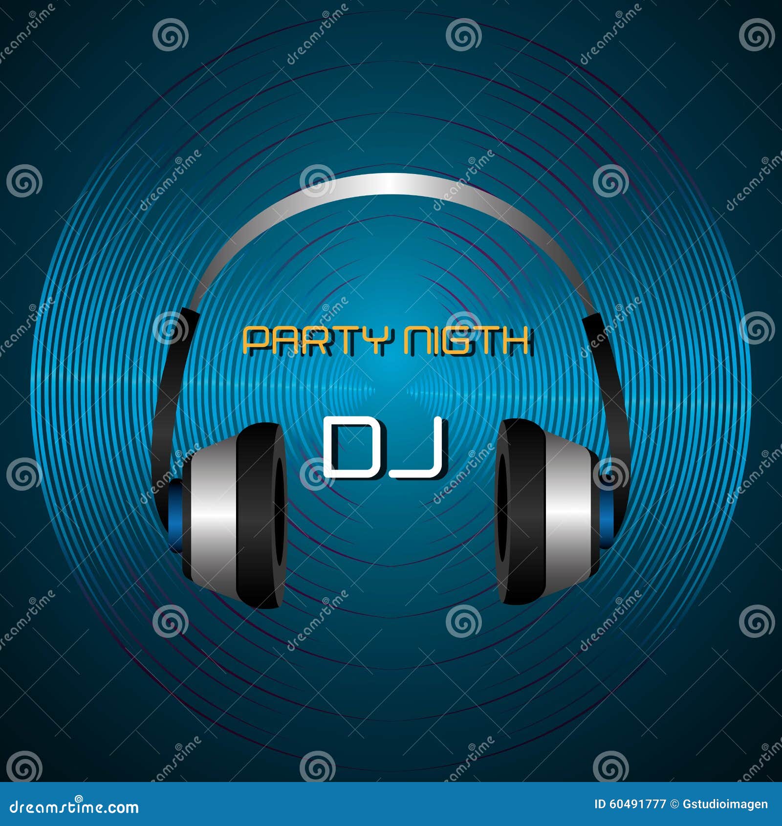 Dj design stock vector. Illustration of play, music, nightlife - 60491777
