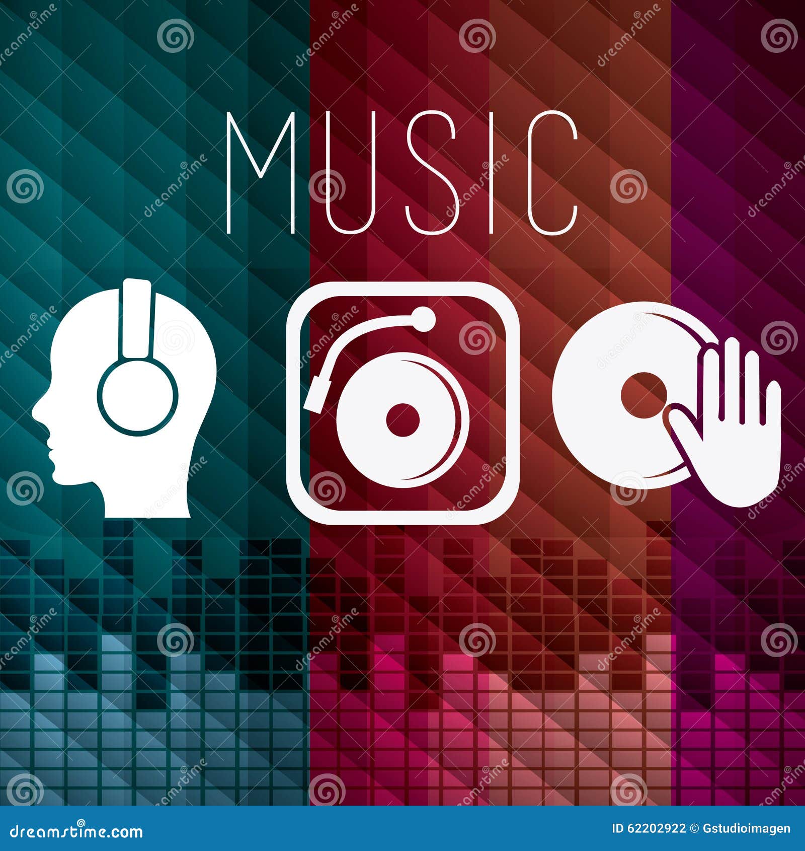 DJ design. stock illustration. Illustration of composition - 62202922