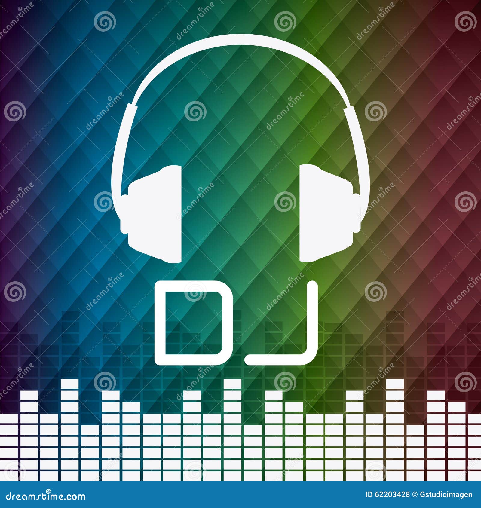 DJ design. stock illustration. Illustration of media - 62203428