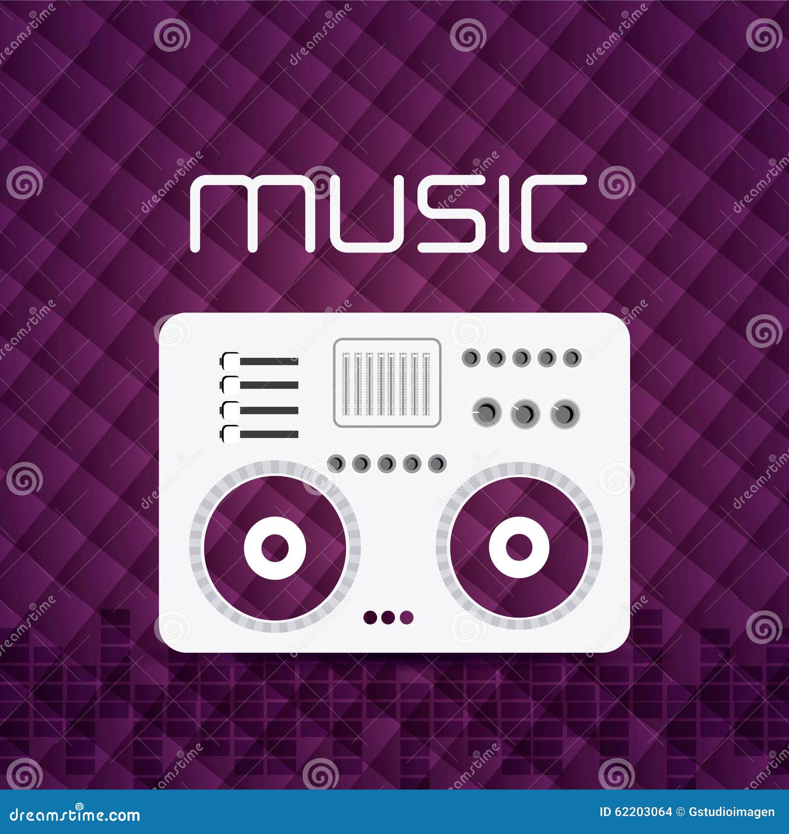 DJ design. stock illustration. Illustration of note, mixer - 62203064