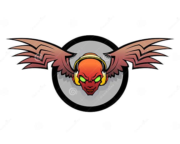 DJ emblem stock illustration. Illustration of cool, head - 16050049