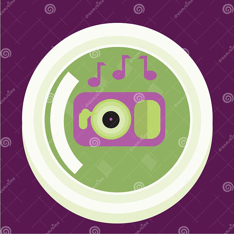 Dj Equipment Button. Vector Illustration Decorative Design Stock Vector ...