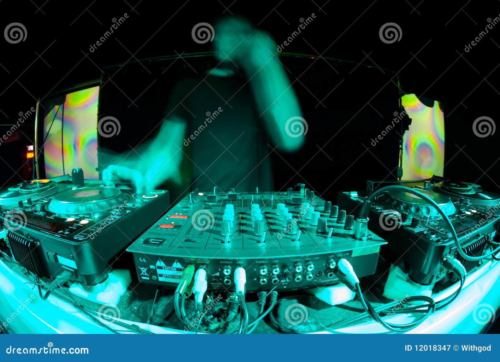 Dj ghost stock image. Image of table, equipment, vinyl - 12018347