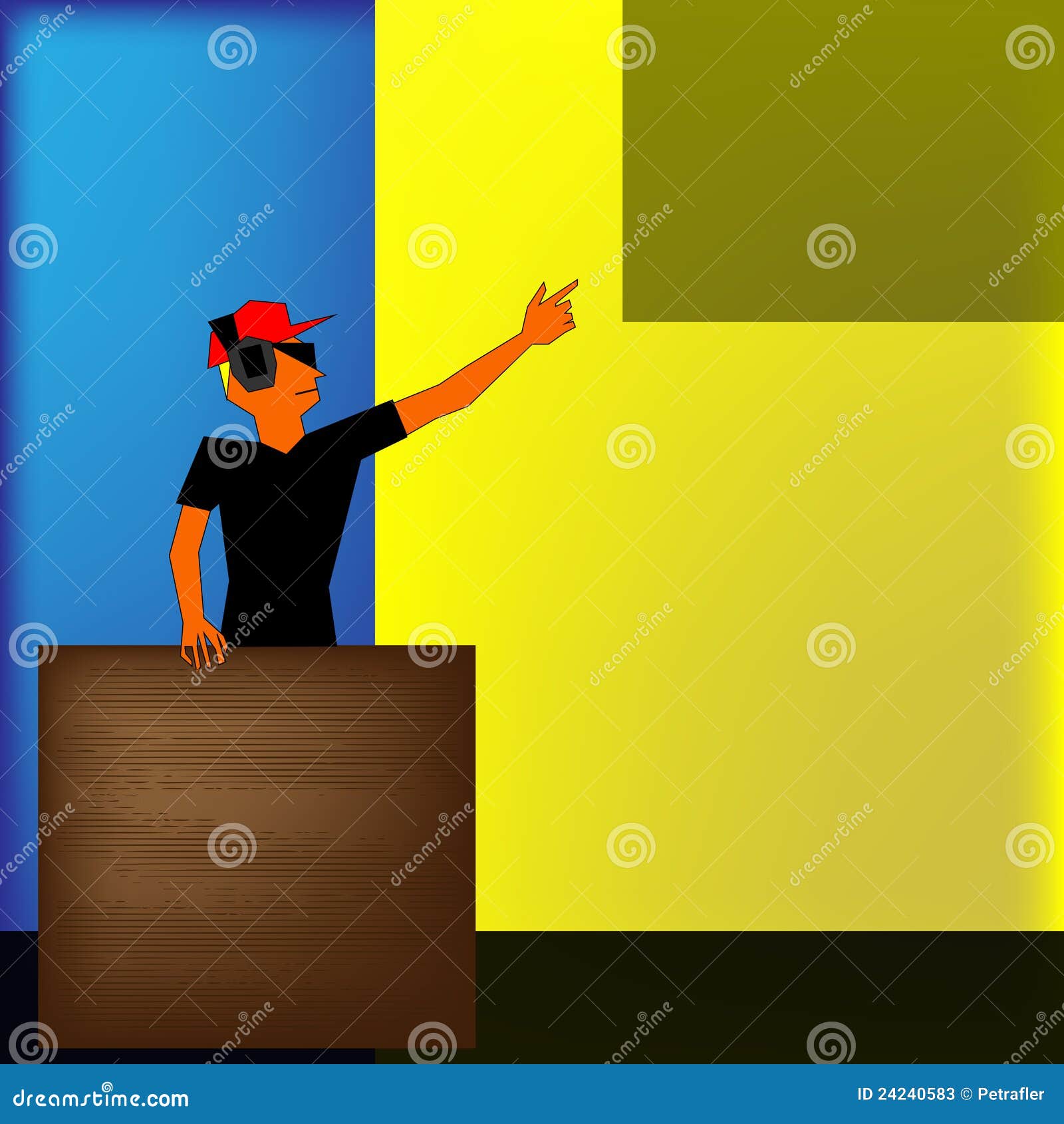 DJ Gig Guide Background stock vector. Illustration of clubbing - 24240583