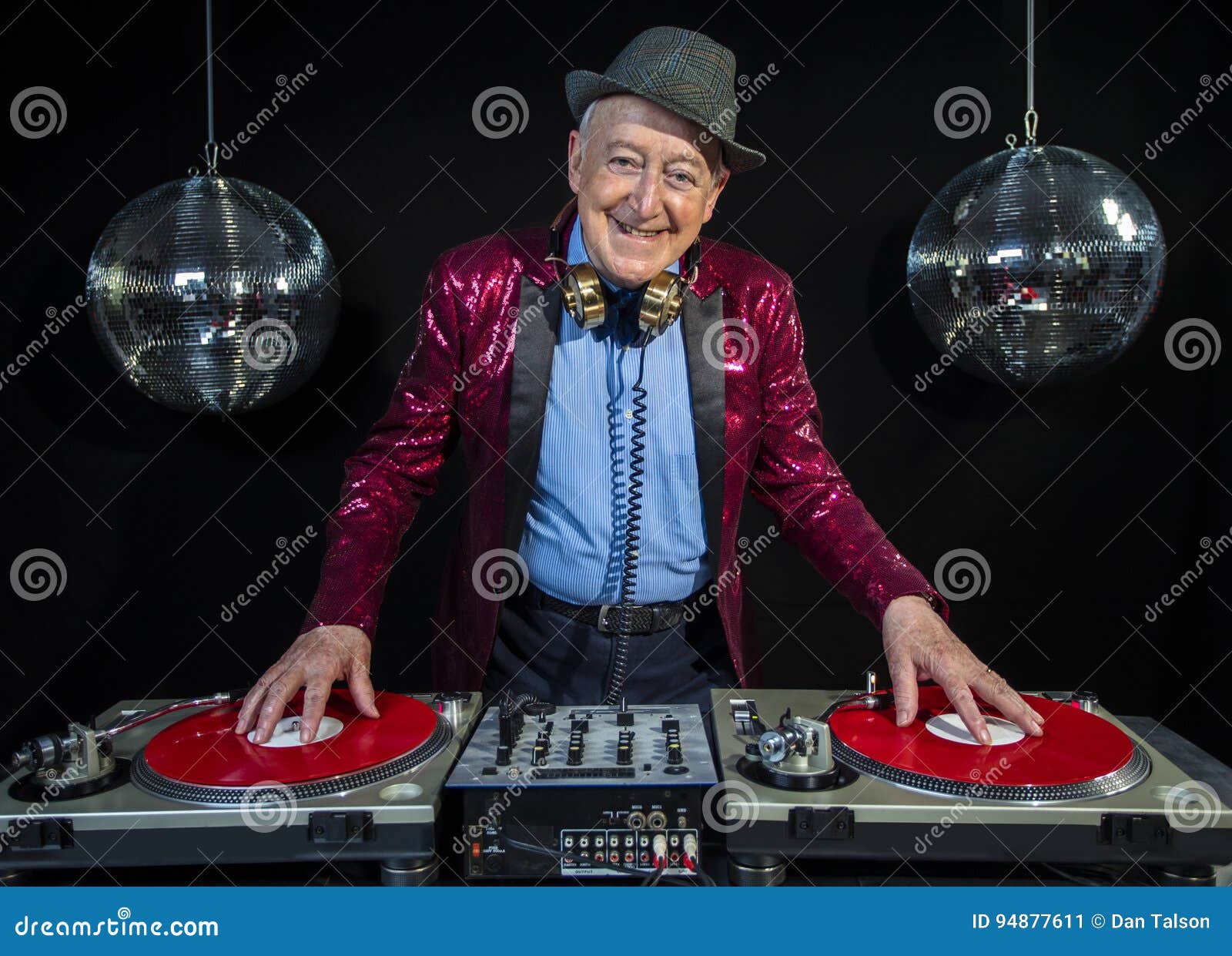 Dj grandpa stock image. Image of funny, concept, antique - 94877611