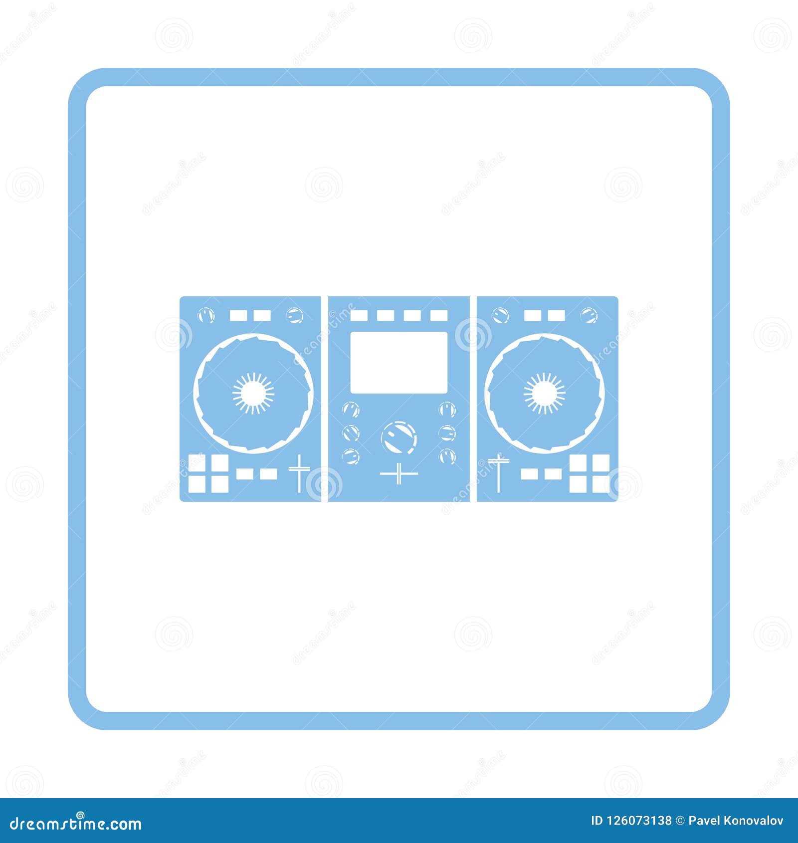 DJ icon stock vector. Illustration of night, event, disk - 126073138