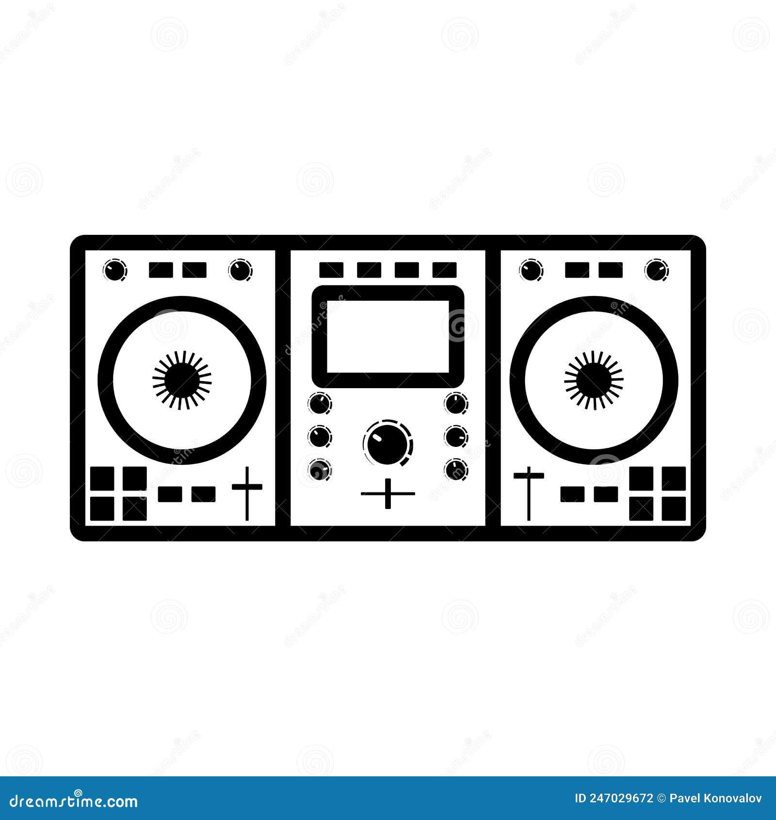 DJ Icon stock vector. Illustration of disc, deejay, nightlife - 247029672