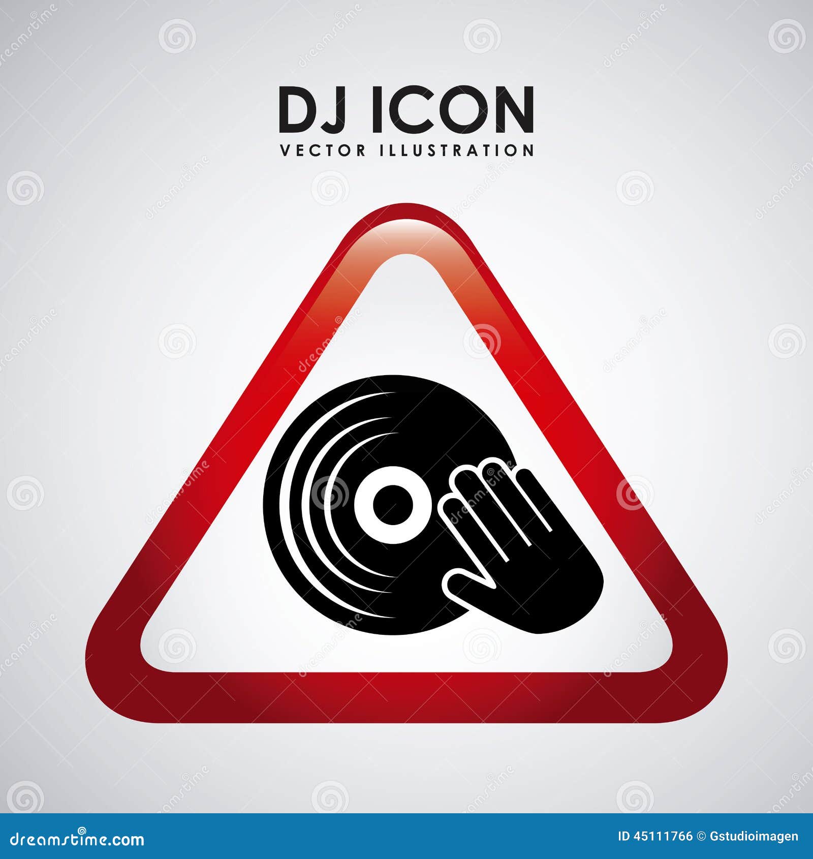 Dj icon design stock vector. Illustration of mixer, isolated - 45111766
