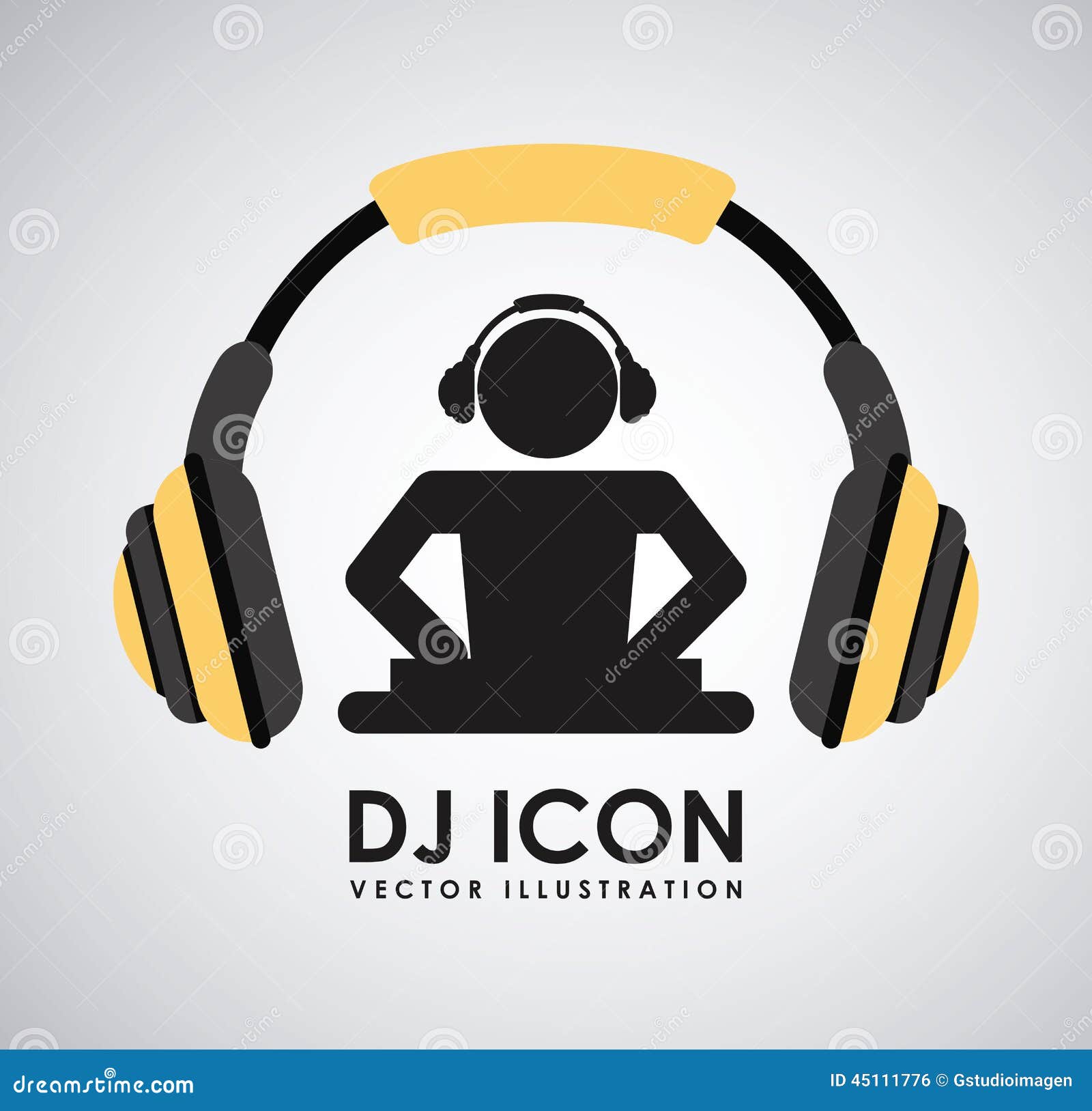 Dj icon design stock vector. Illustration of technology - 45111776