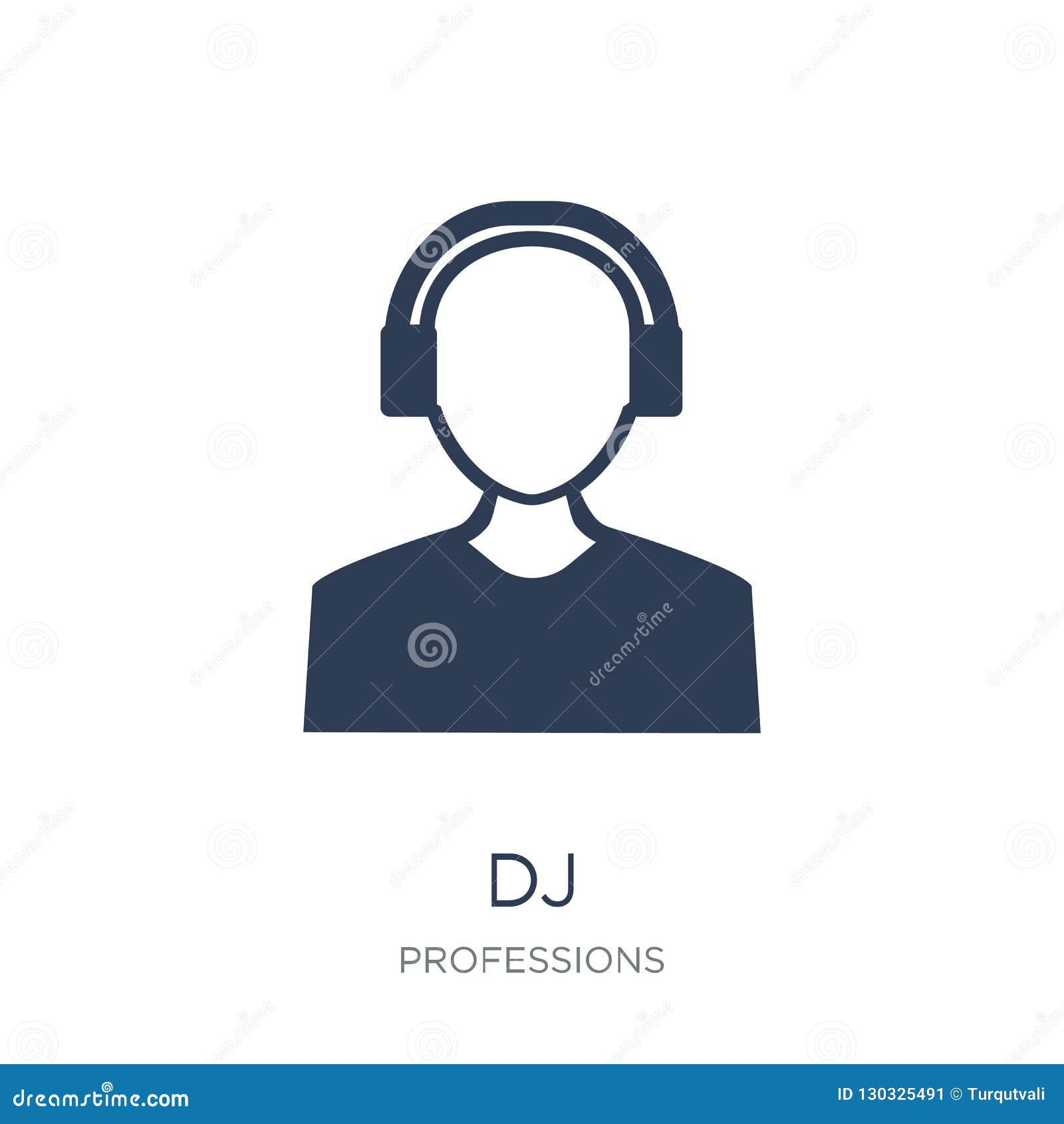 Dj Icon. Trendy Flat Vector Dj Icon on White Background from Pro Stock ...