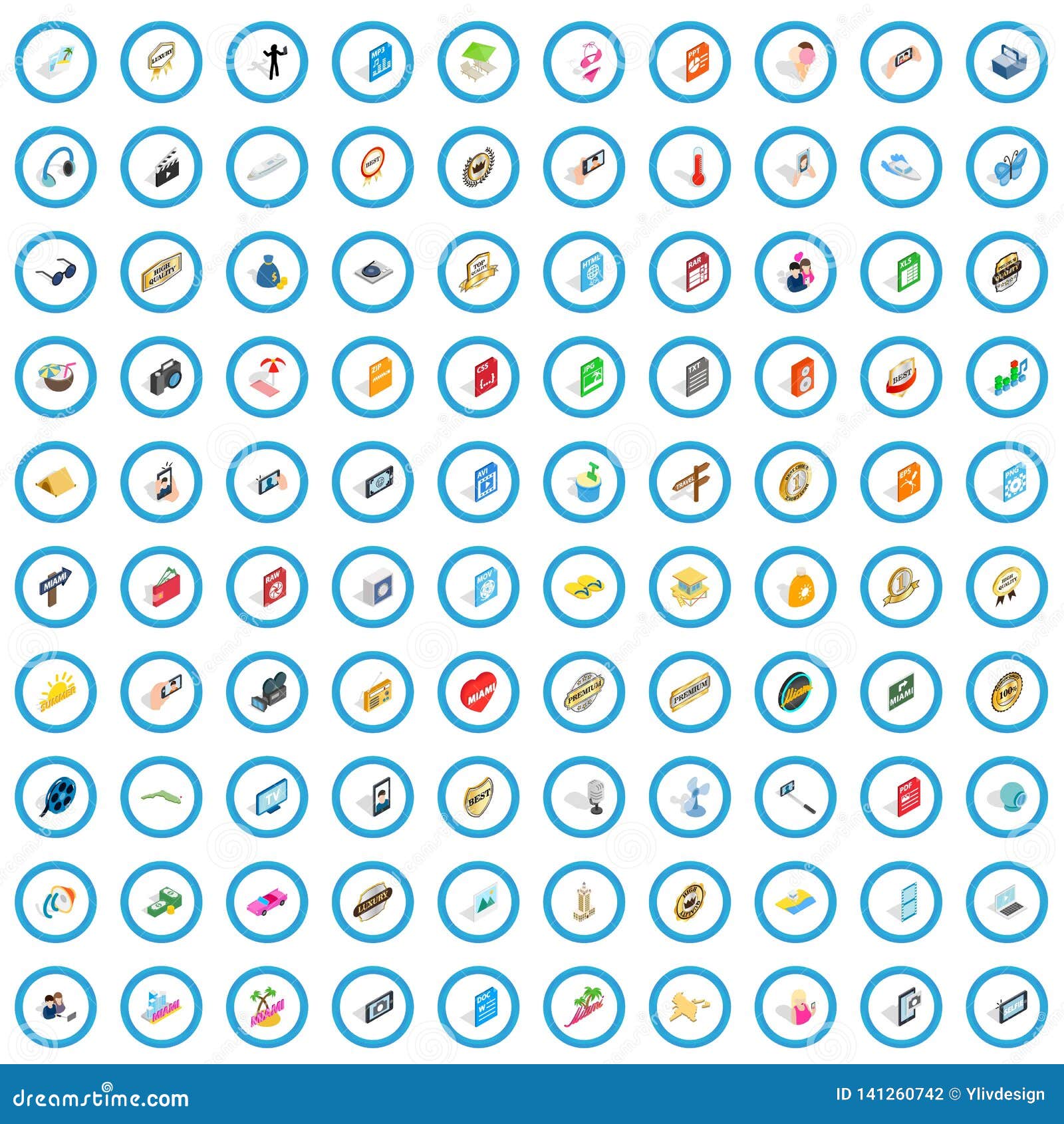 100 Dj Icons Set, Isometric 3d Style Stock Vector - Illustration of ...