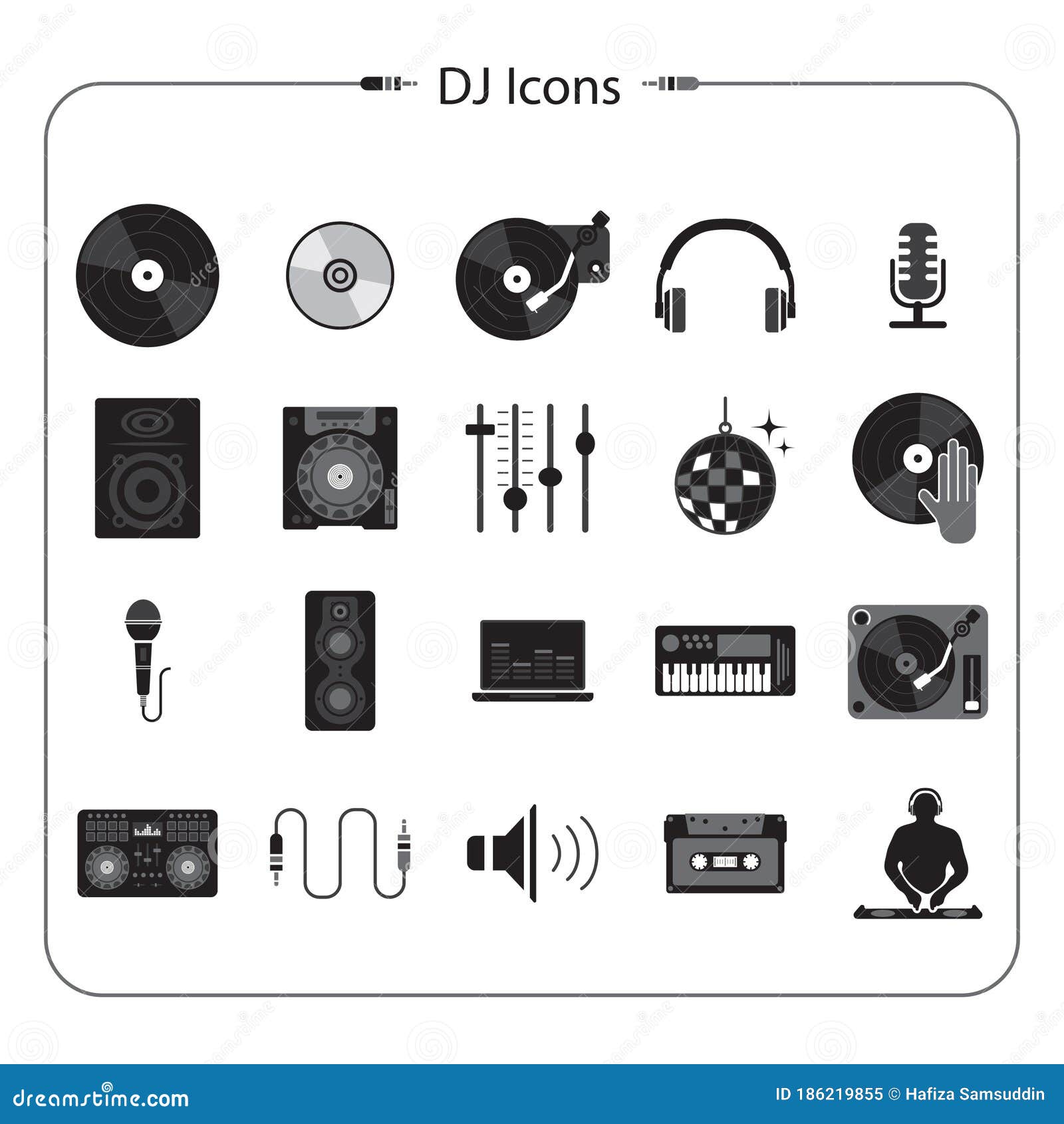Dj Icons Stock Illustrations – 3,730 Dj Icons Stock Illustrations ...
