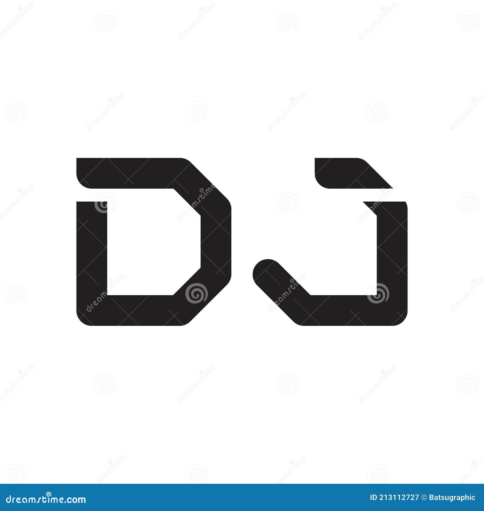 Dj Initial Letter Vector Logo Icon Stock Vector - Illustration of ...