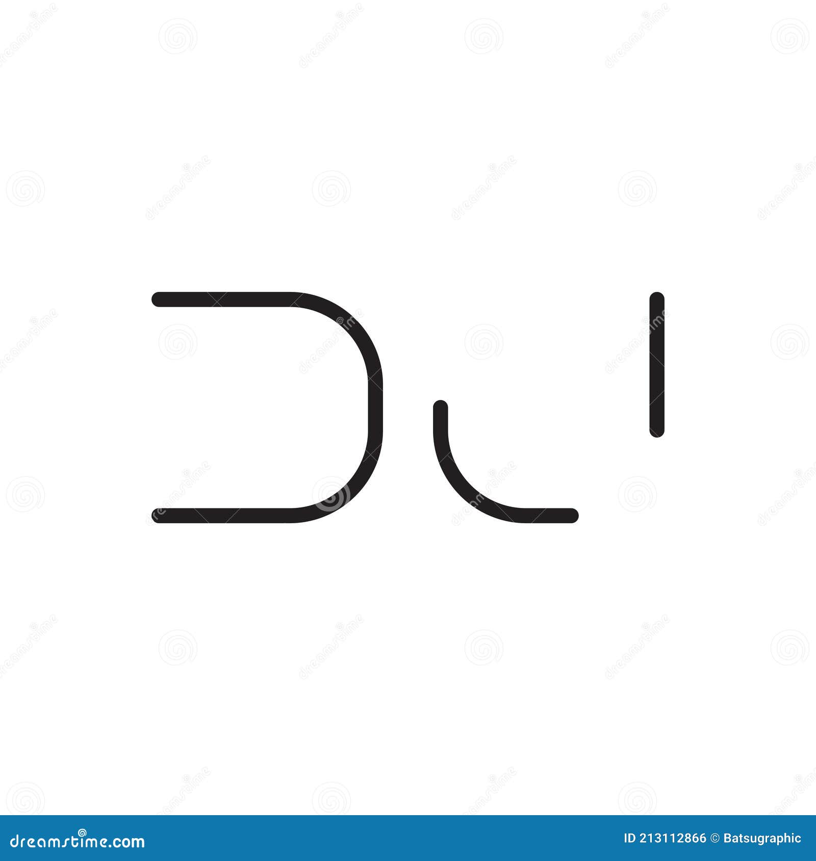 Dj Initial Letter Vector Logo Icon Stock Vector - Illustration of clean ...