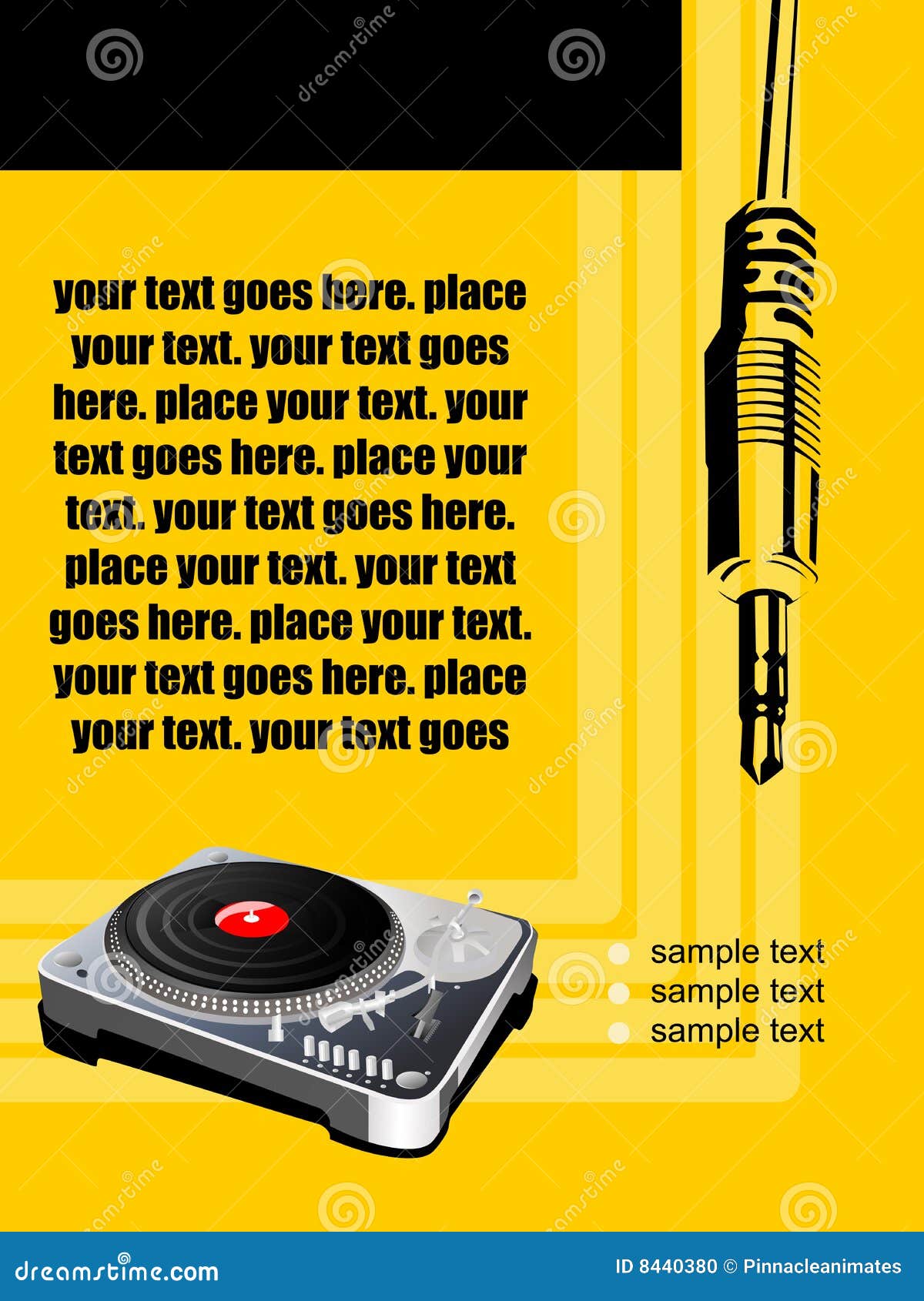 DJ instrument stock vector. Illustration of design, equipment - 8440380