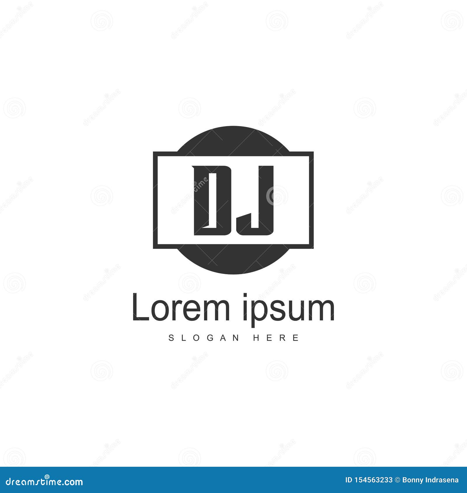 DJ Letter Logo Design. Creative Modern DJ Letters Icon Illustration ...
