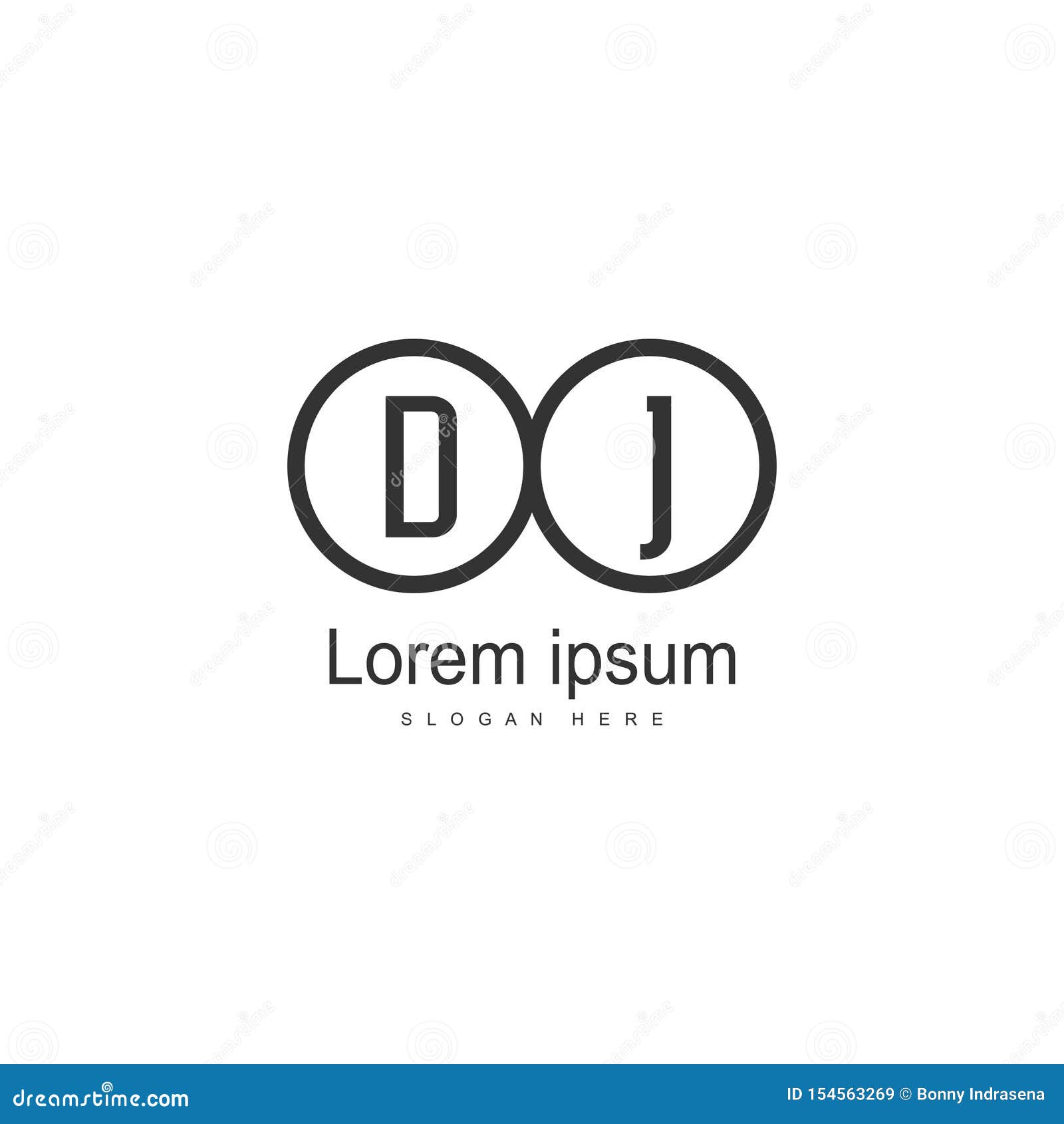 DJ Letter Logo Design. Creative Modern DJ Letters Icon Illustration ...