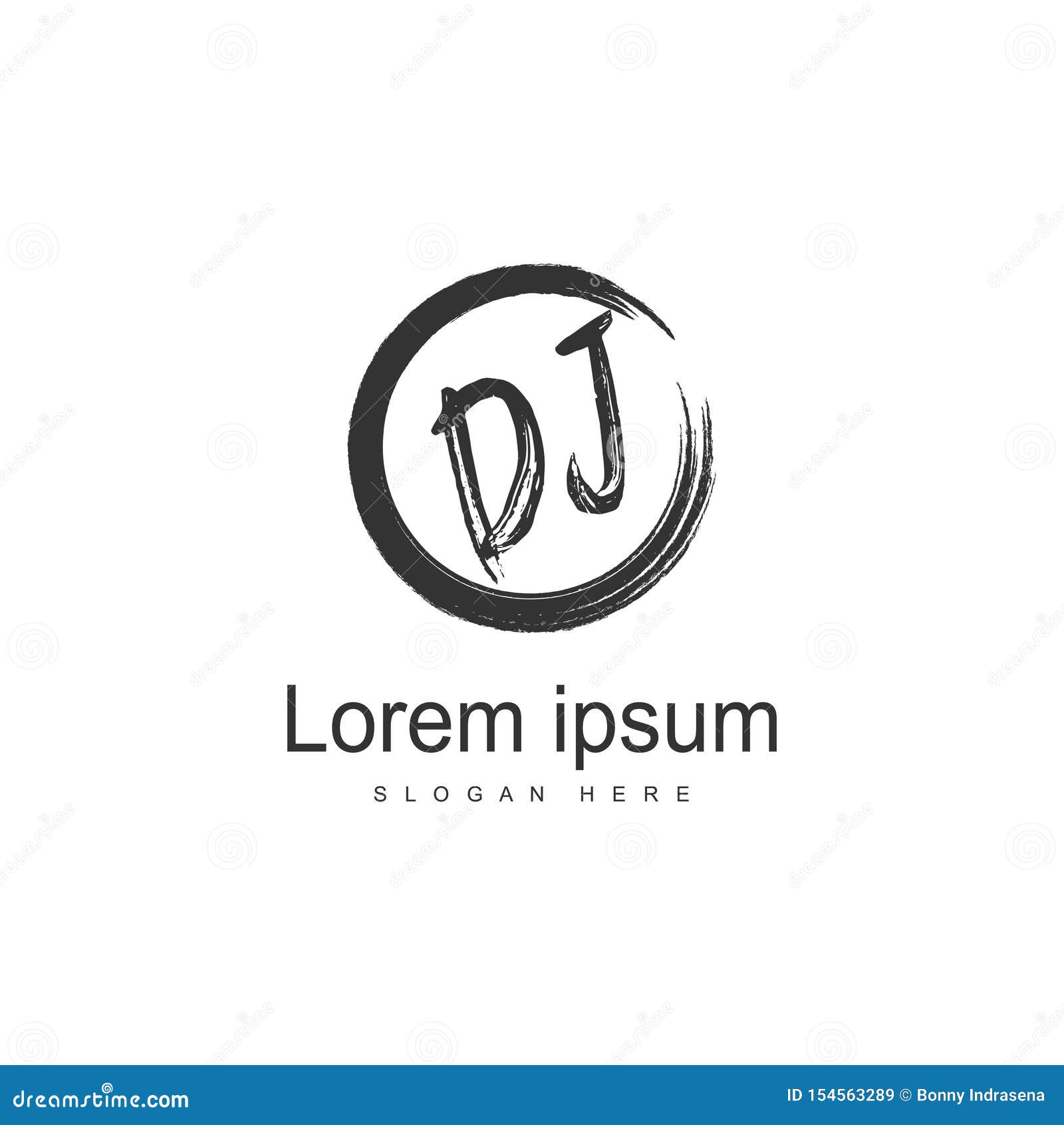 DJ Letter Logo Design. Creative Modern DJ Letters Icon Illustration ...