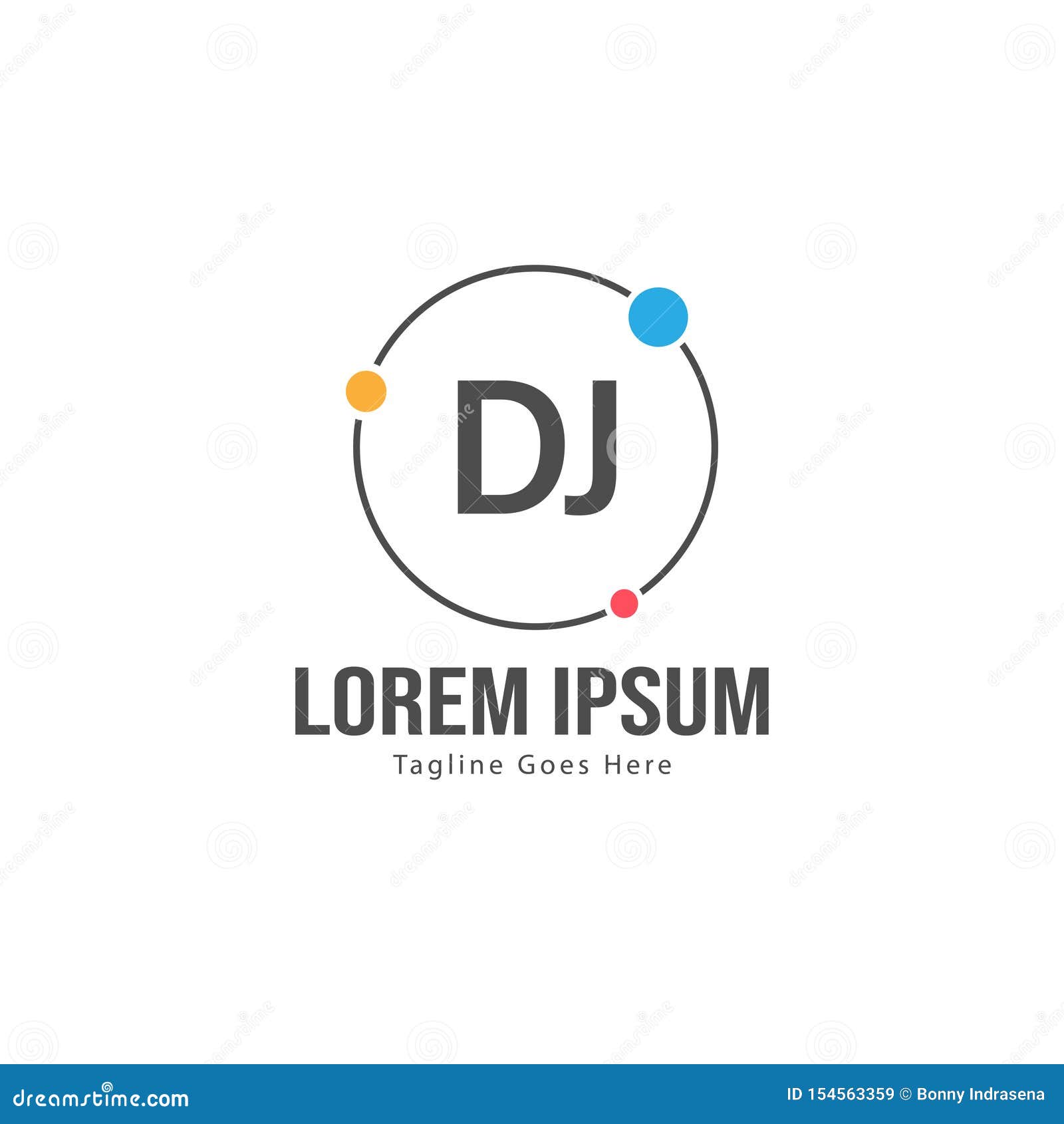 DJ Letter Logo Design. Creative Modern DJ Letters Icon Illustration ...