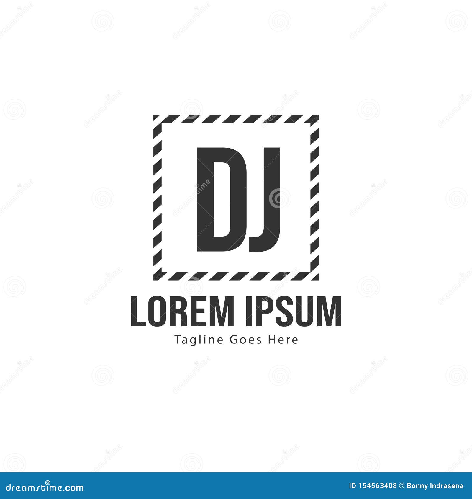 DJ Letter Logo Design. Creative Modern DJ Letters Icon Illustration ...