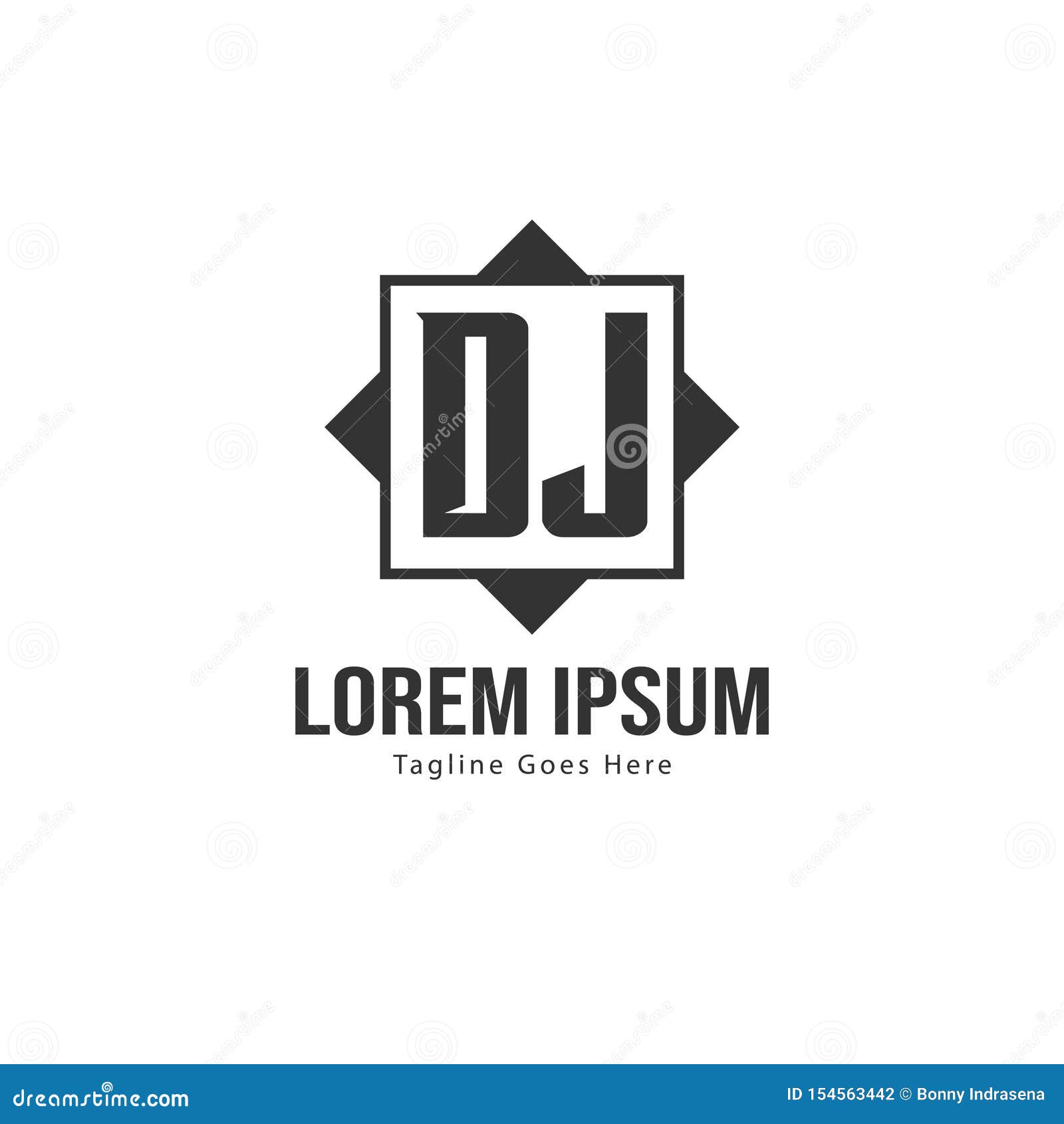DJ Letter Logo Design. Creative Modern DJ Letters Icon Illustration ...