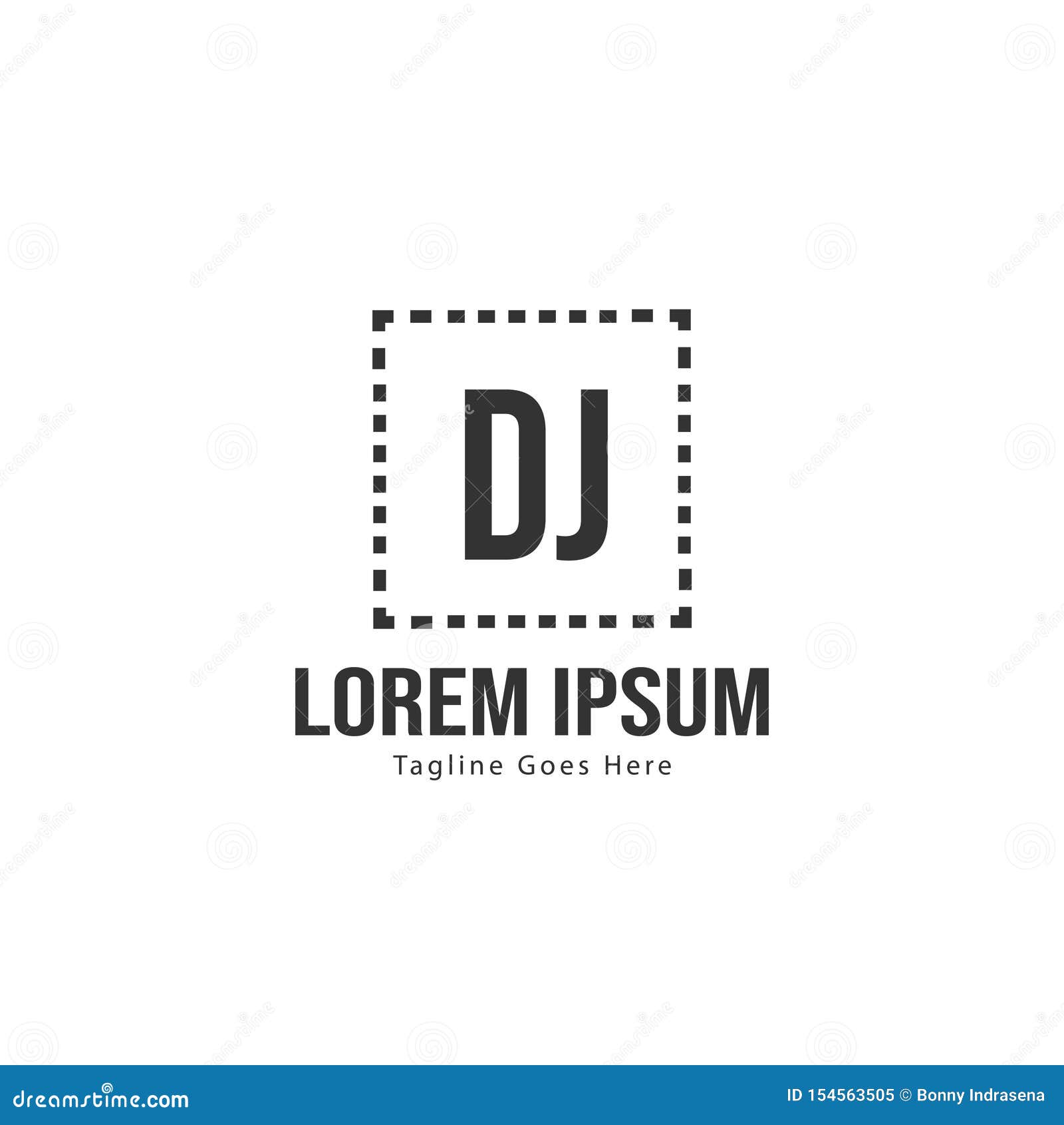 DJ Letter Logo Design. Creative Modern DJ Letters Icon Illustration ...