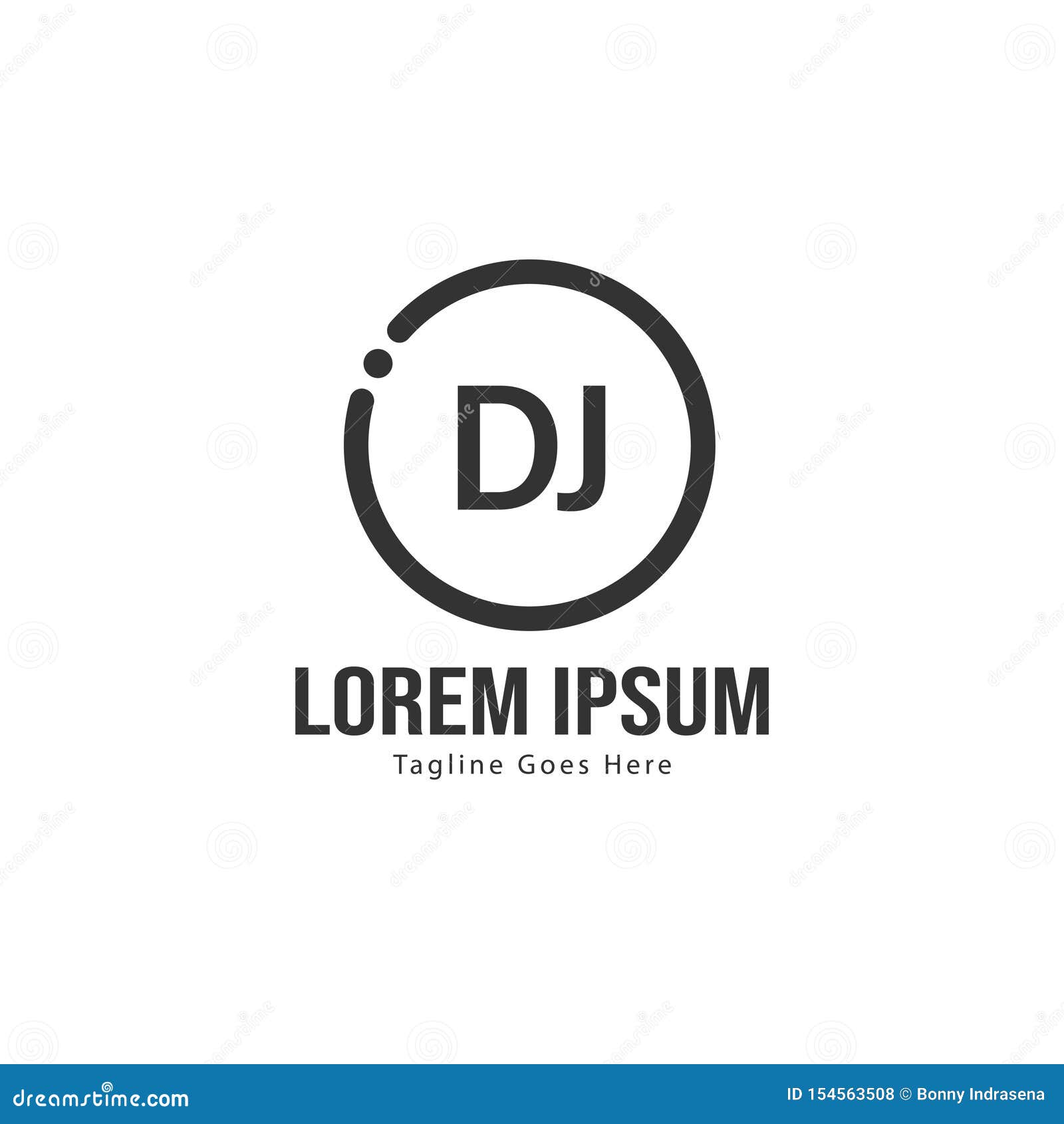 DJ Letter Logo Design. Creative Modern DJ Letters Icon Illustration ...