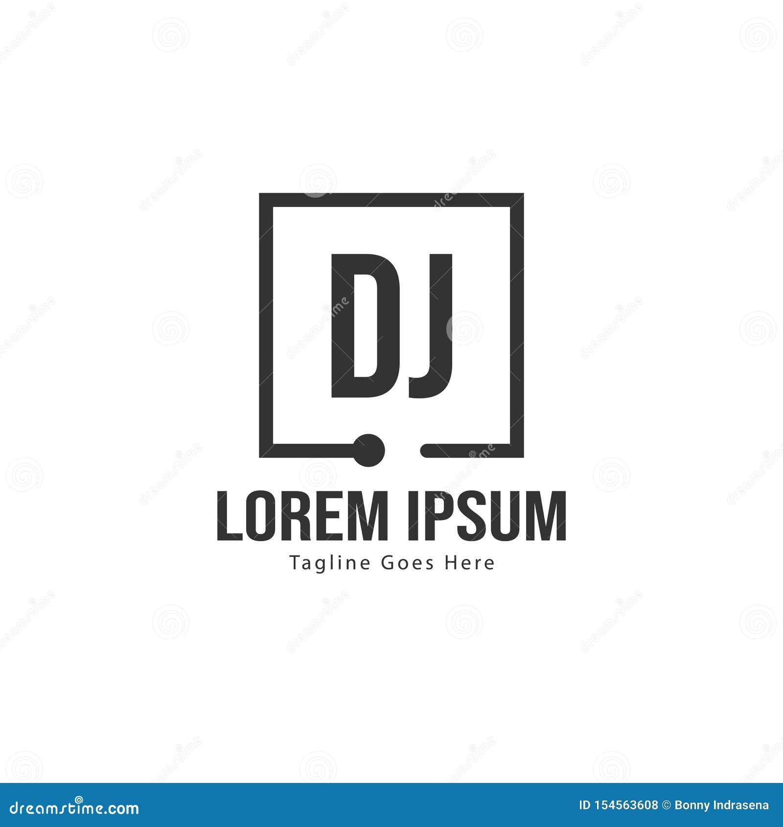 DJ Letter Logo Design. Creative Modern DJ Letters Icon Illustration ...