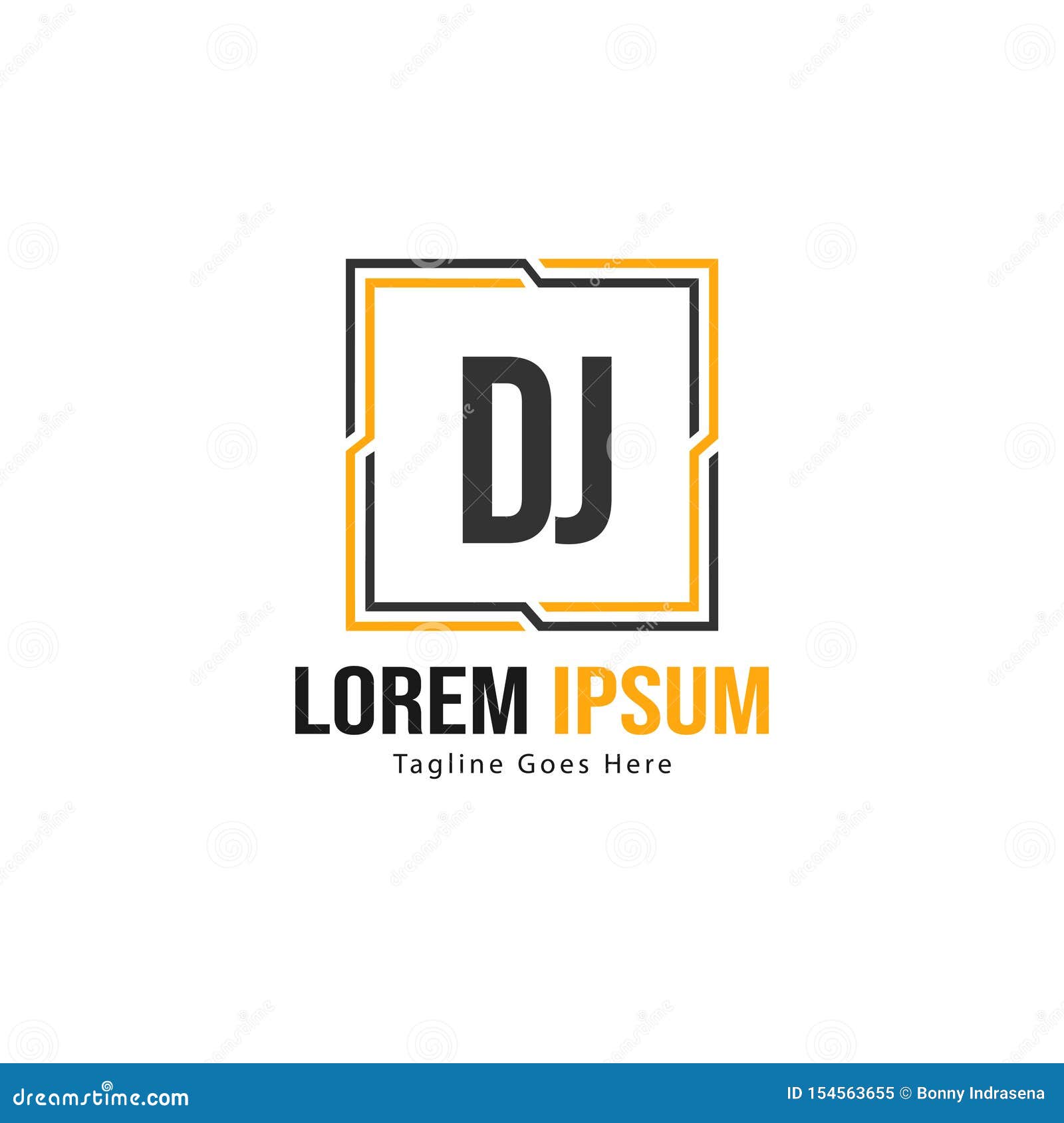 DJ Letter Logo Design. Creative Modern DJ Letters Icon Illustration ...