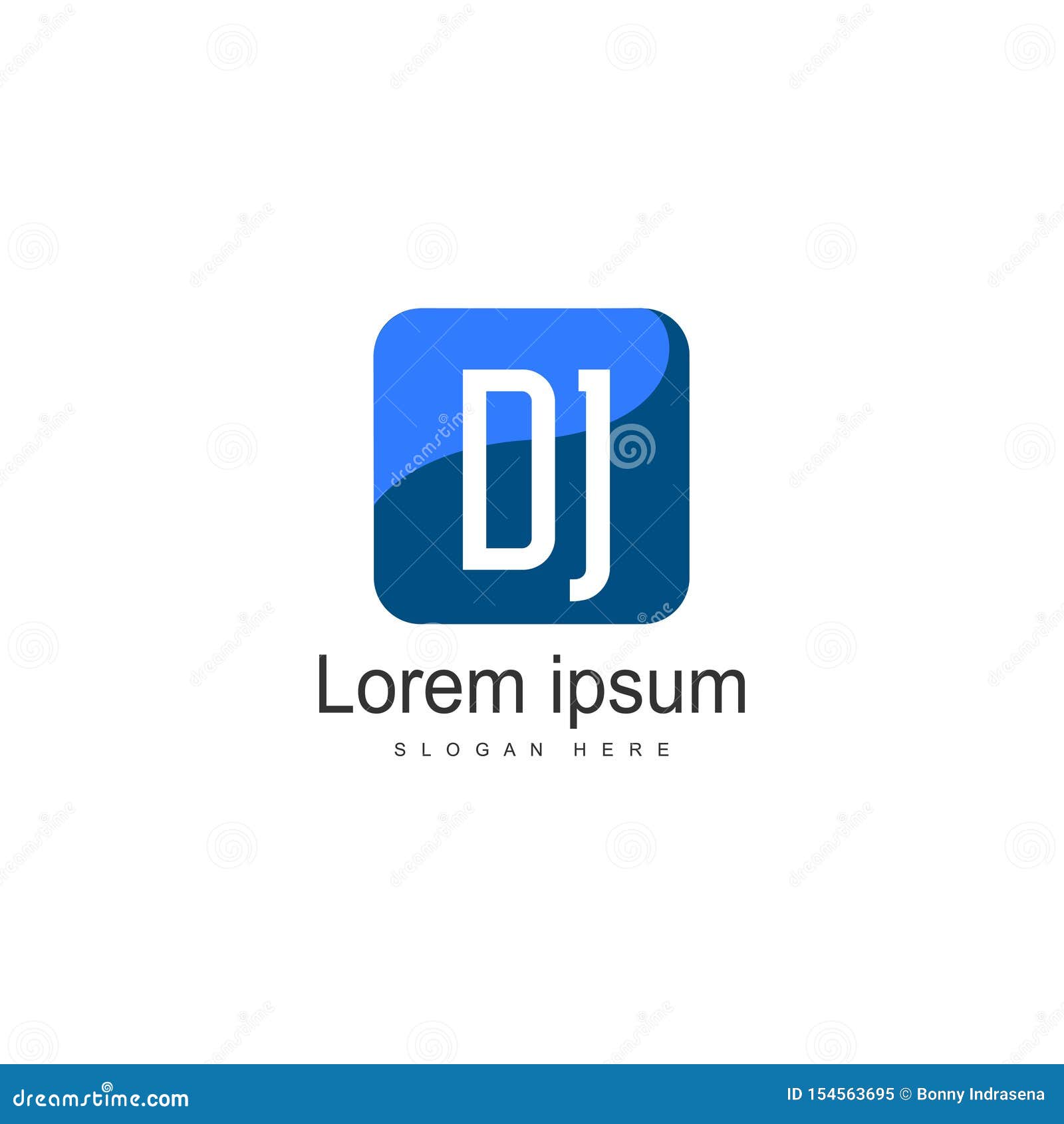 DJ Letter Logo Design. Creative Modern DJ Letters Icon Illustration ...