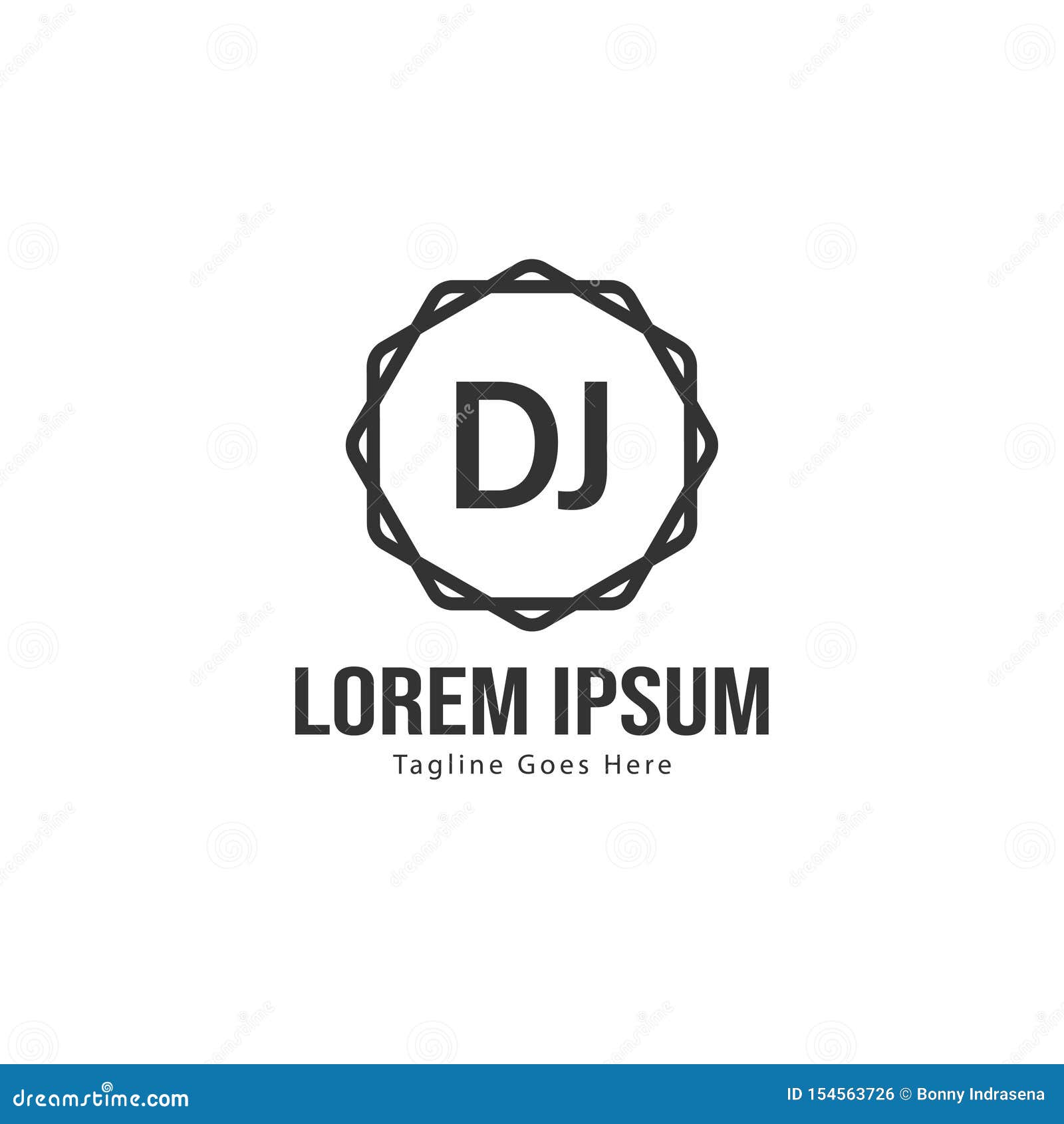 DJ Letter Logo Design. Creative Modern DJ Letters Icon Illustration ...