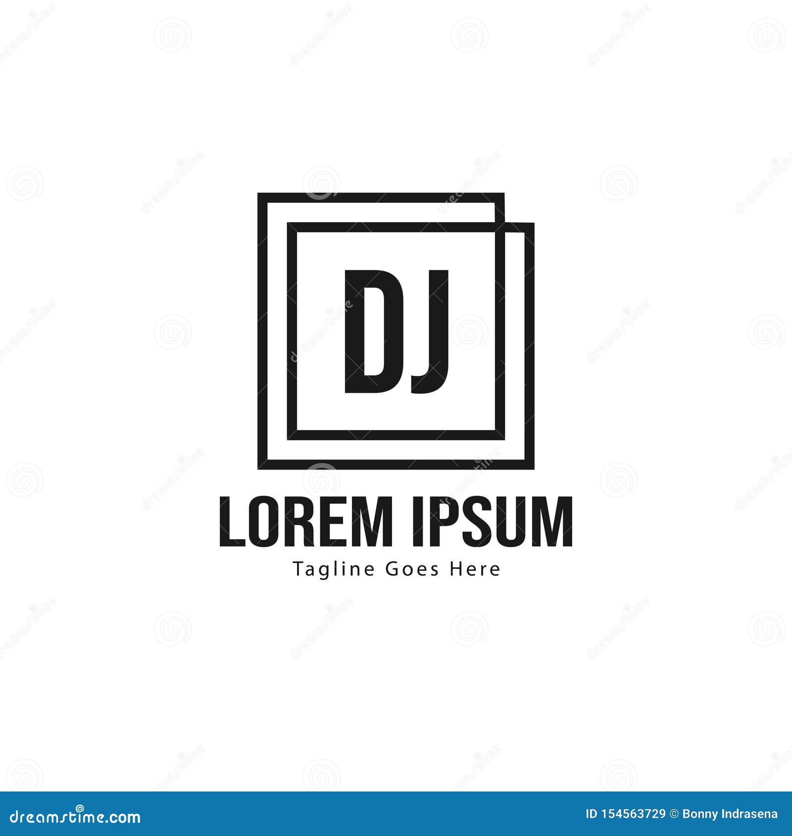 DJ Letter Logo Design. Creative Modern DJ Letters Icon Illustration ...