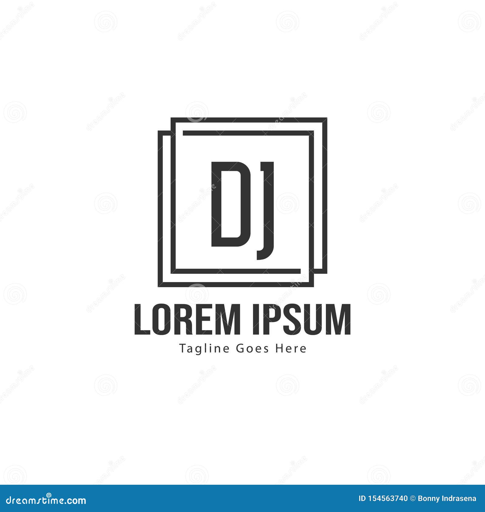DJ Letter Logo Design. Creative Modern DJ Letters Icon Illustration ...
