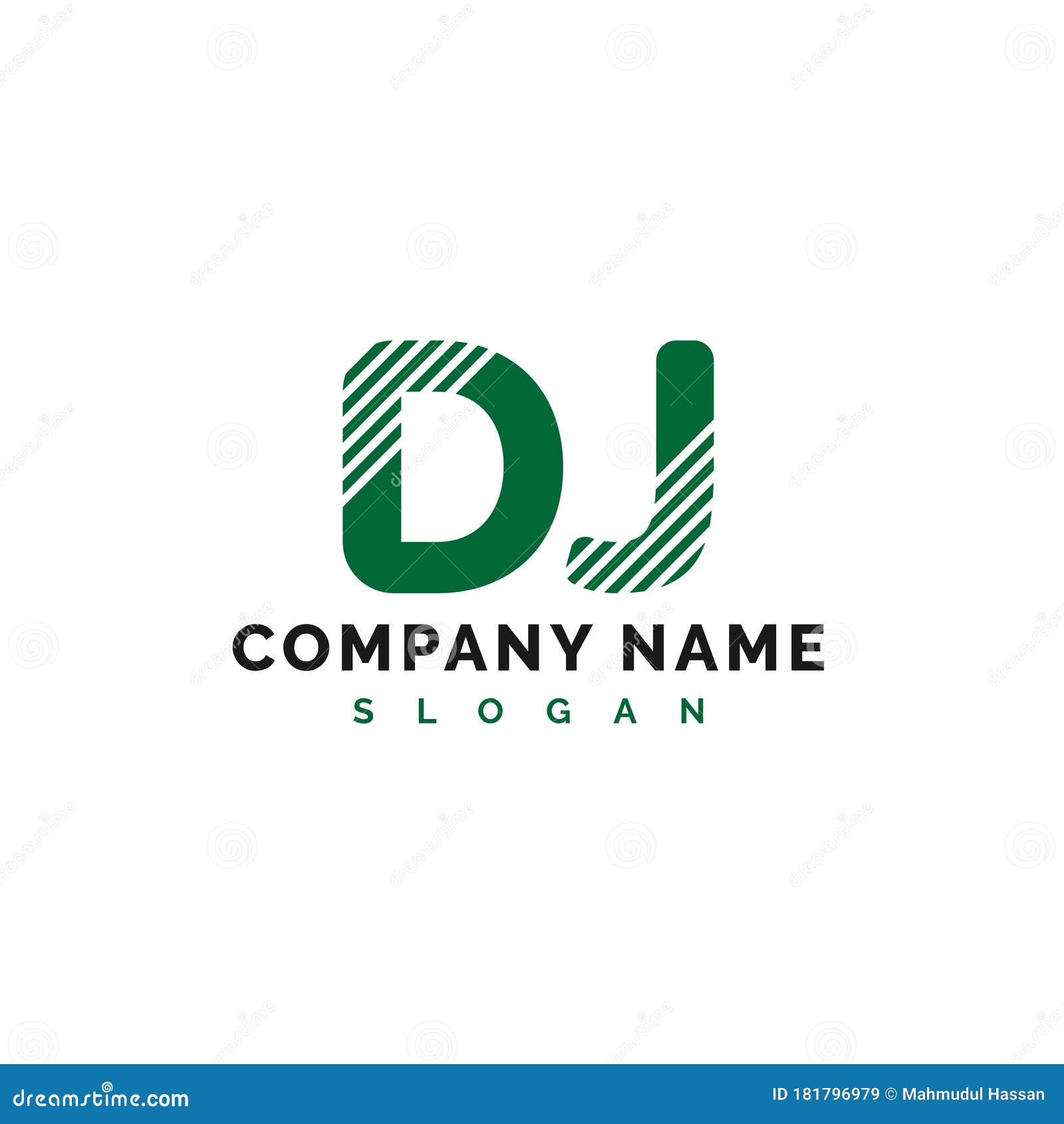 DJ Letter Logo Design. DJ Letter Logo Vector Illustration - Vector ...