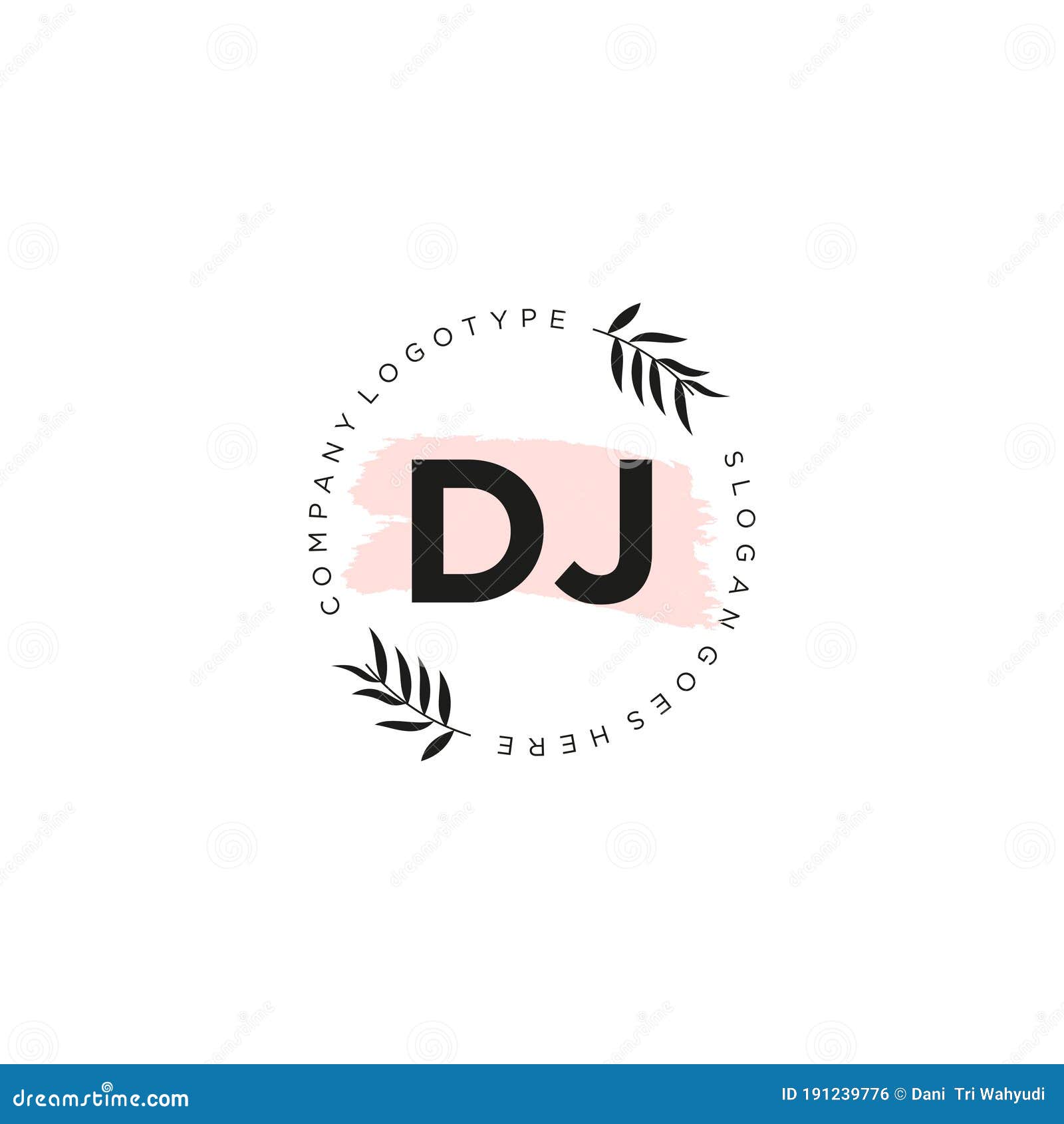 DJ Letter Logo Icon Design Template Elements Stock Vector ...