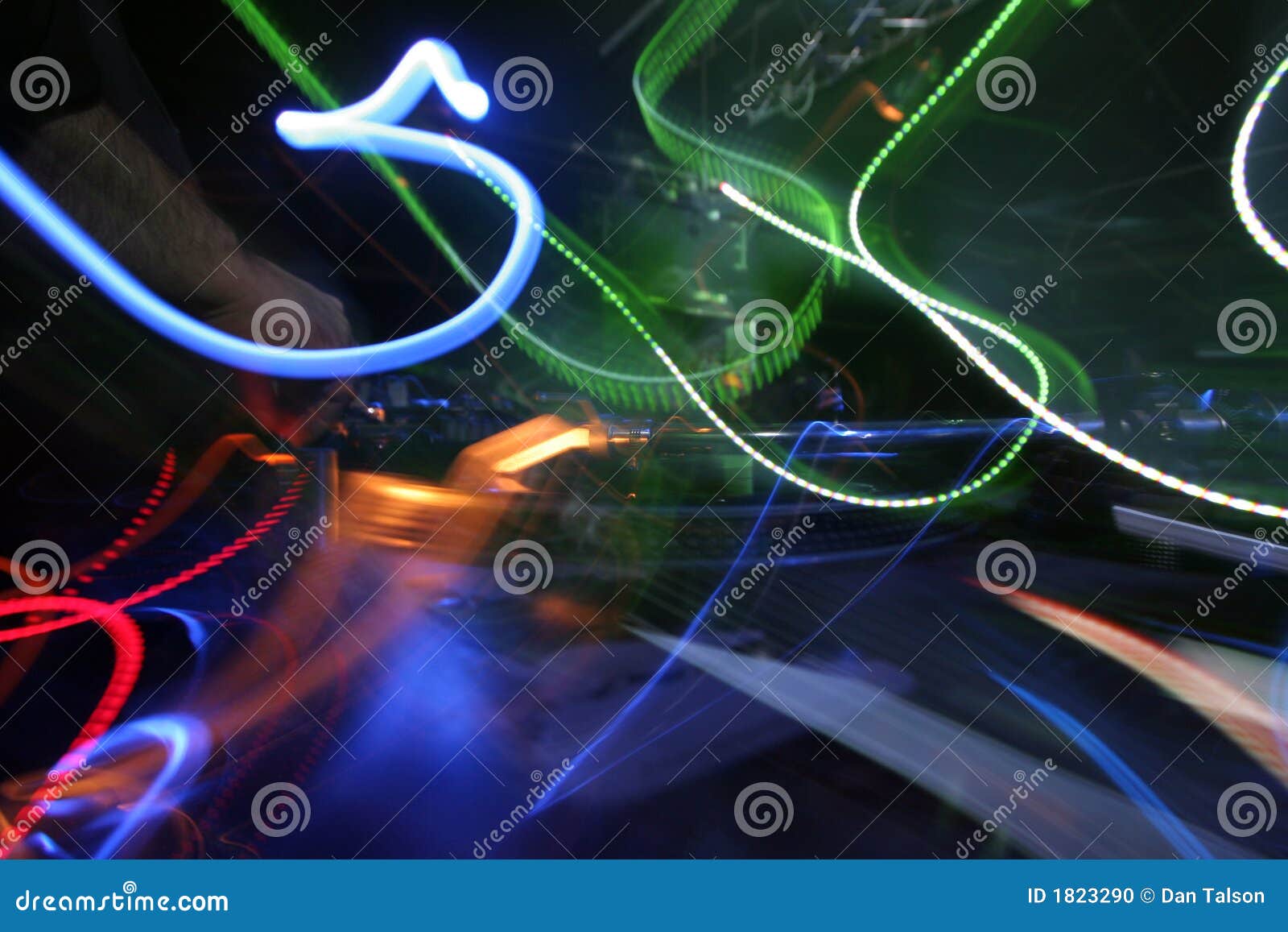 Dj and lights abstract stock photo. Image of night, music - 1823290