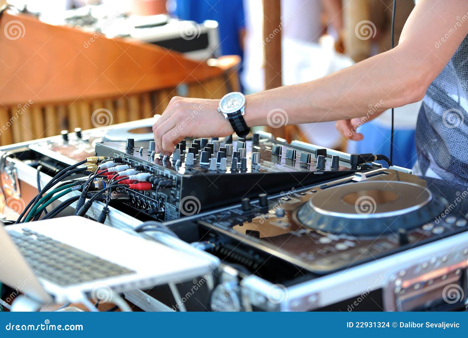 DJ in the mix stock photo. Image of motion, dancer, panel - 22931324