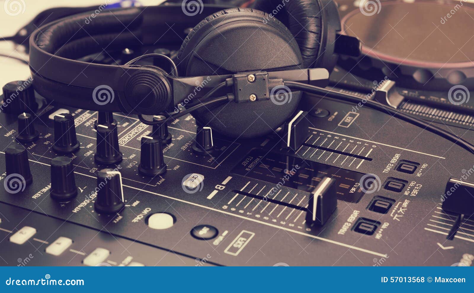 Dj Mix Console and Music Mixer / Controller Stock Photo - Image of ...
