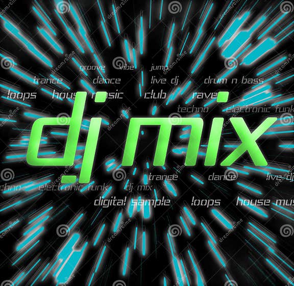 DJ Mix Montage stock illustration. Illustration of digital - 498848