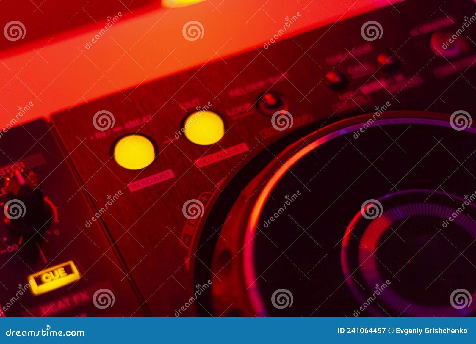 DJ Mix Studio Audio Tracks Mixing Buttons Pads Decks Mixing Console ...