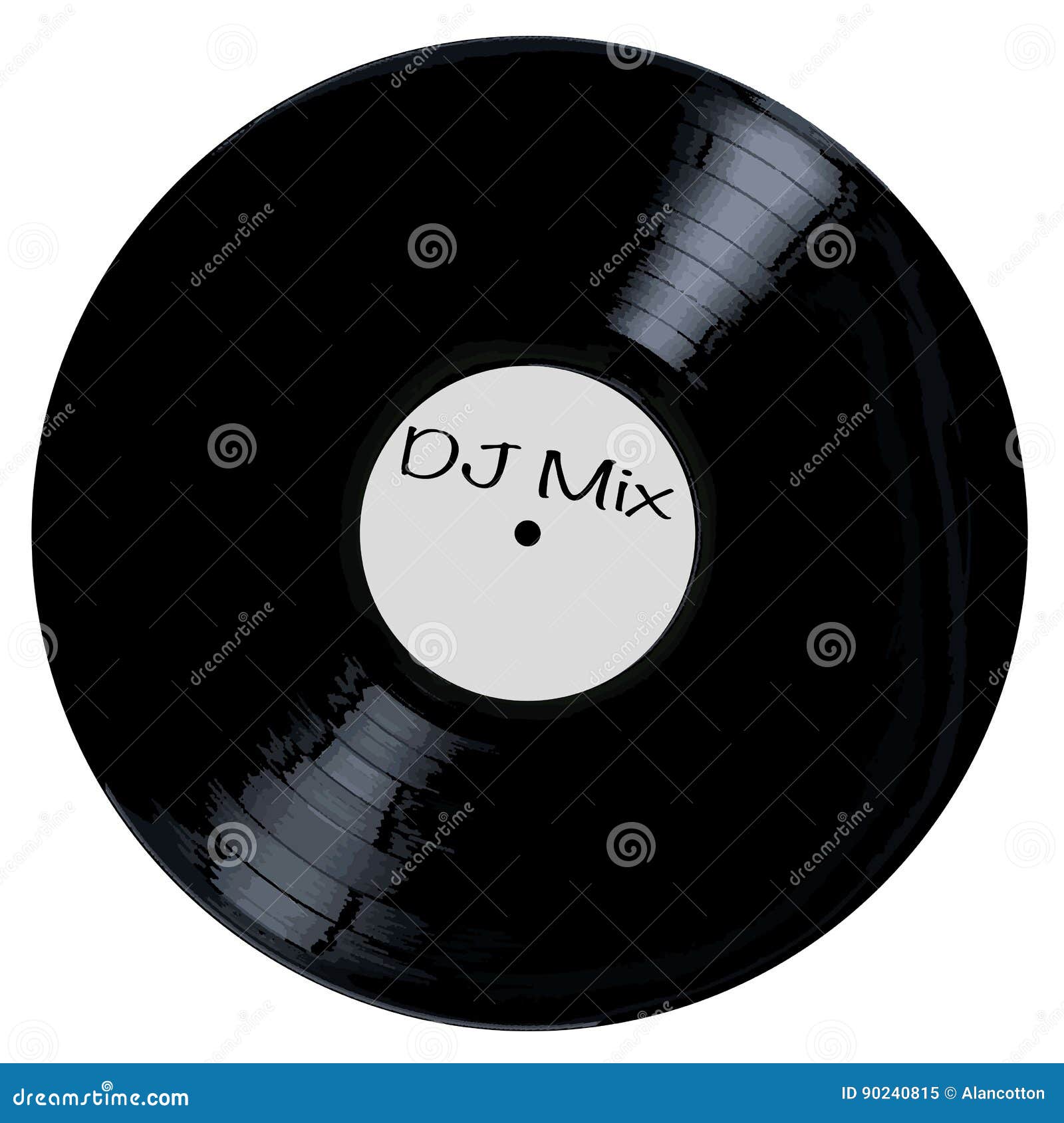 DJ Mix White Label stock vector. Illustration of graphic - 90240815