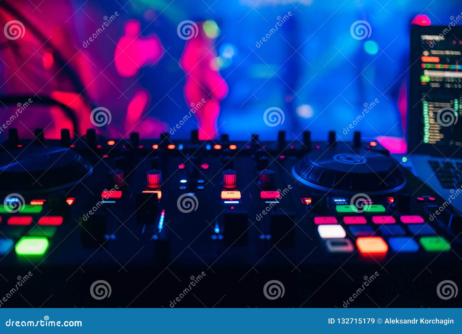 DJ Mixer Controller Panel for Electronic Music Stock Image - Image of ...