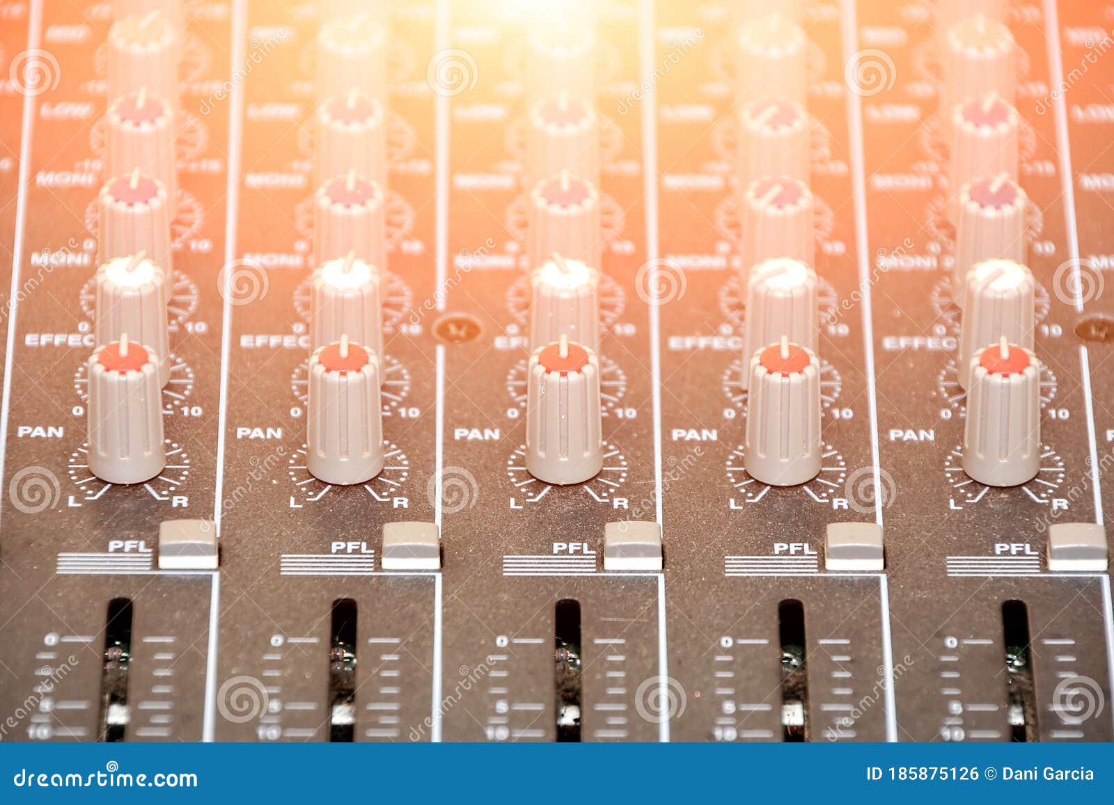 DJ mixer buttons. stock photo. Image of disco, nightlife - 185875126