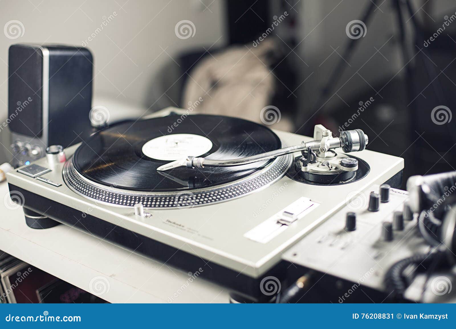 DJ mixer stock image. Image of equipment, nightclub, disco - 76208831